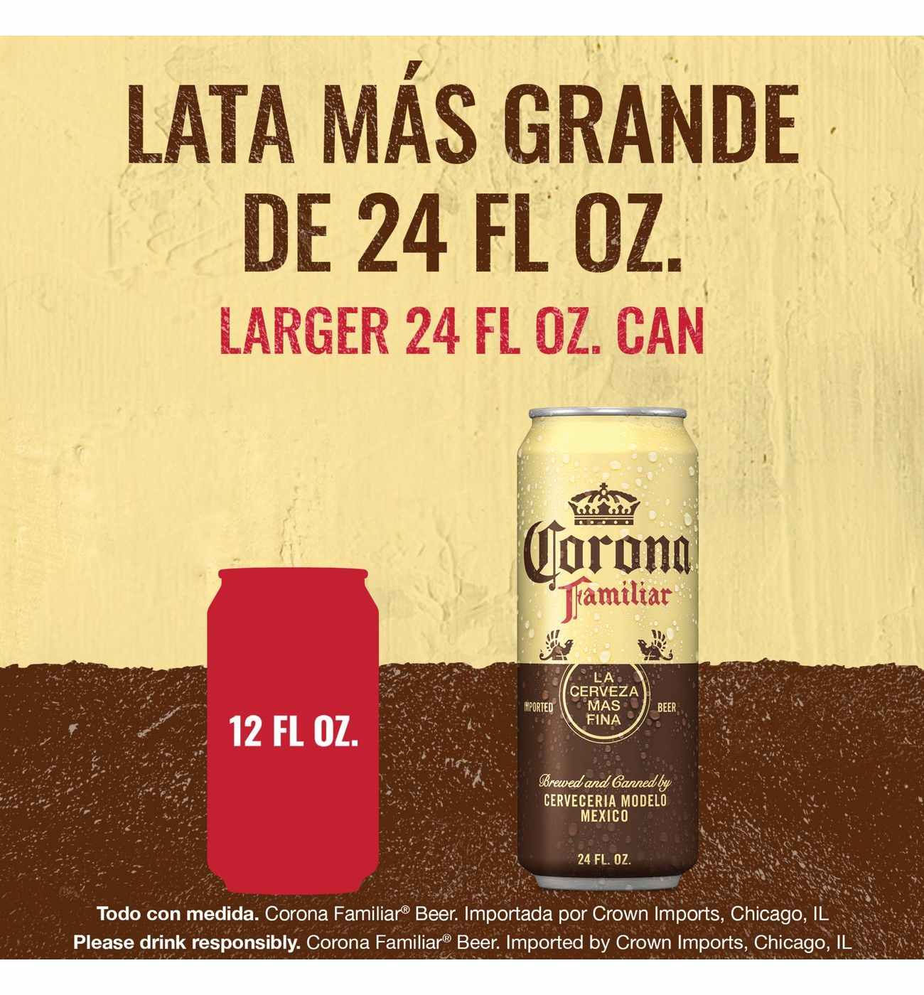 Corona Familiar Mexican Lager Import Beer 24 oz Can - Shop Beer at H-E-B