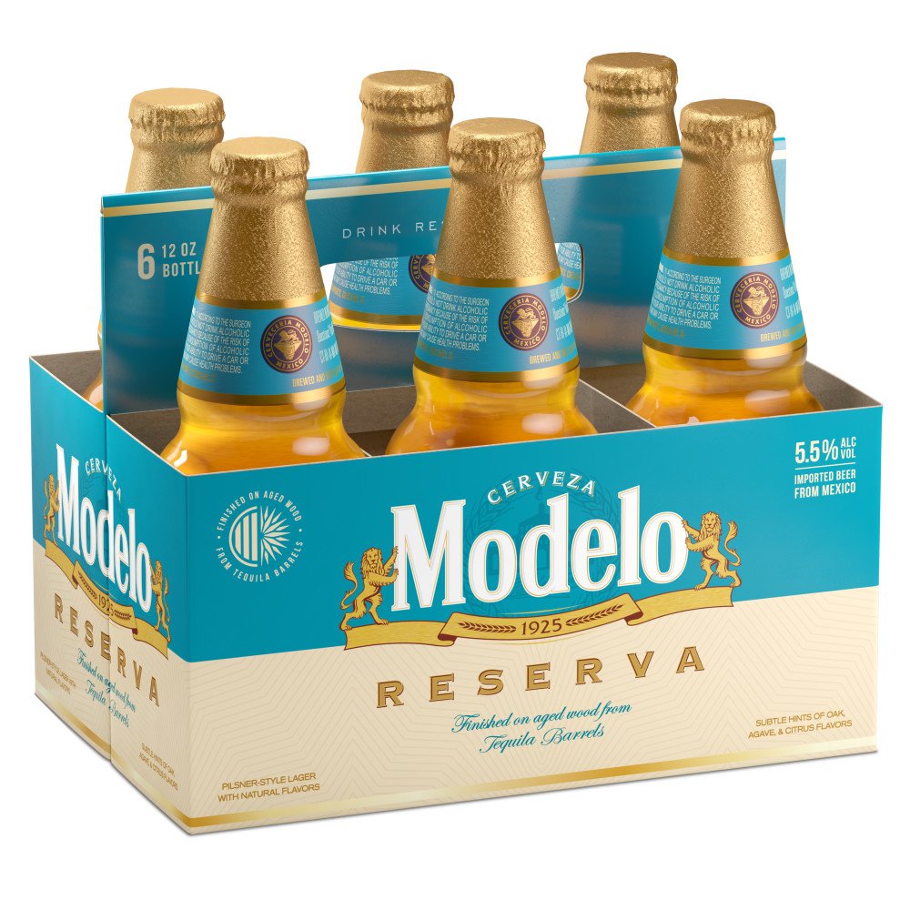 Modelo Reserva Tequila Barrel Mexican Lager Beer 6 pk Bottles - Shop ...