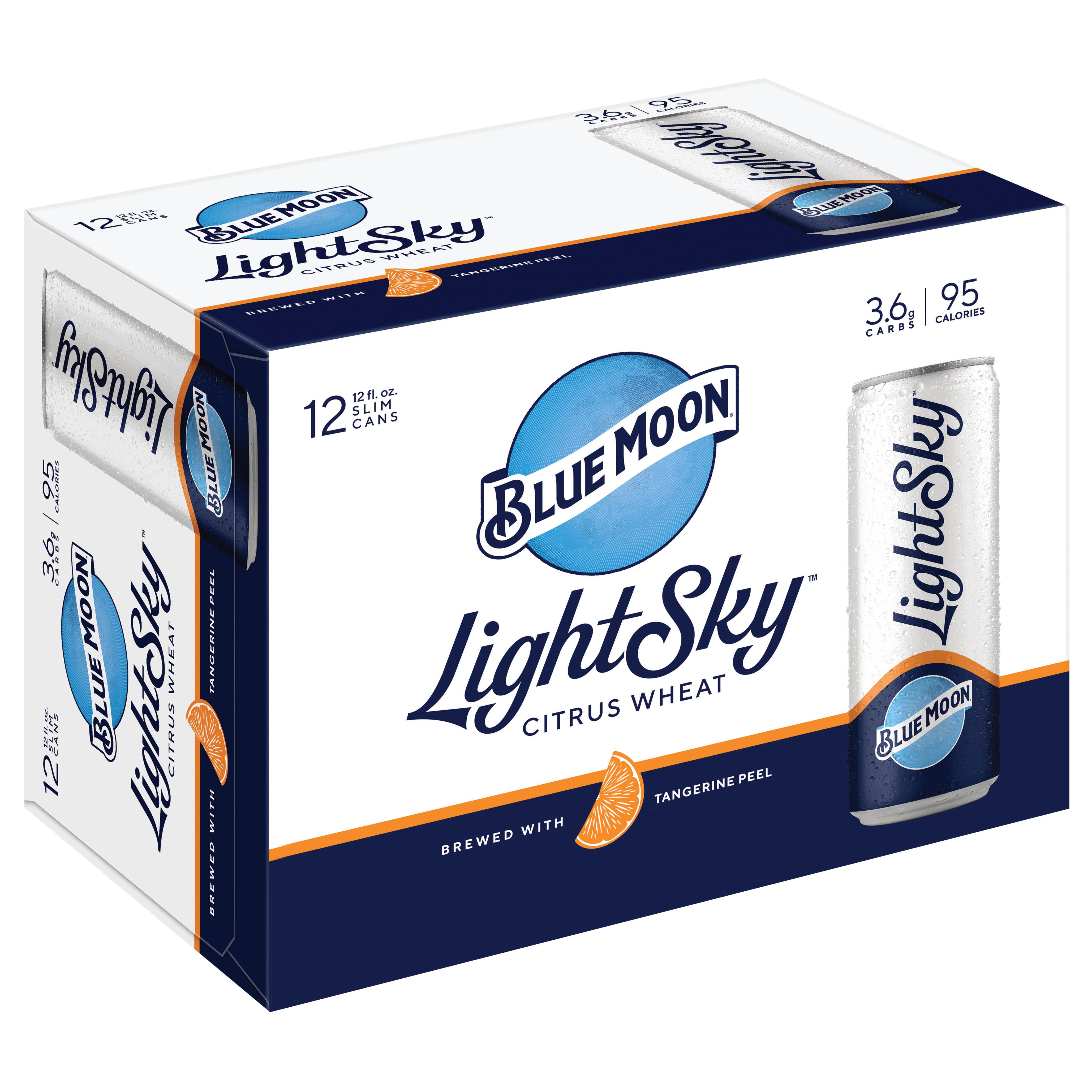 Blue Moon Light Sky Citrus Wheat Craft Beer 12 pk Cans - Shop Beer at H-E-B