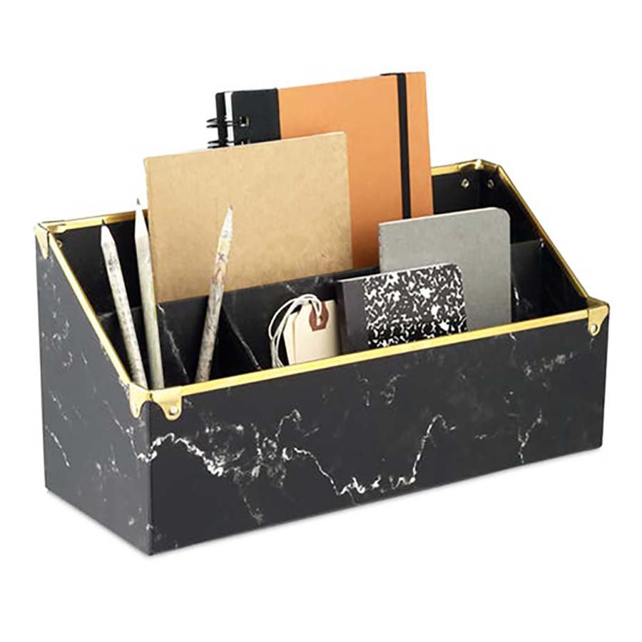 Design Ideas Marbella Black Desk Organizer - Shop Desktop organizers at ...