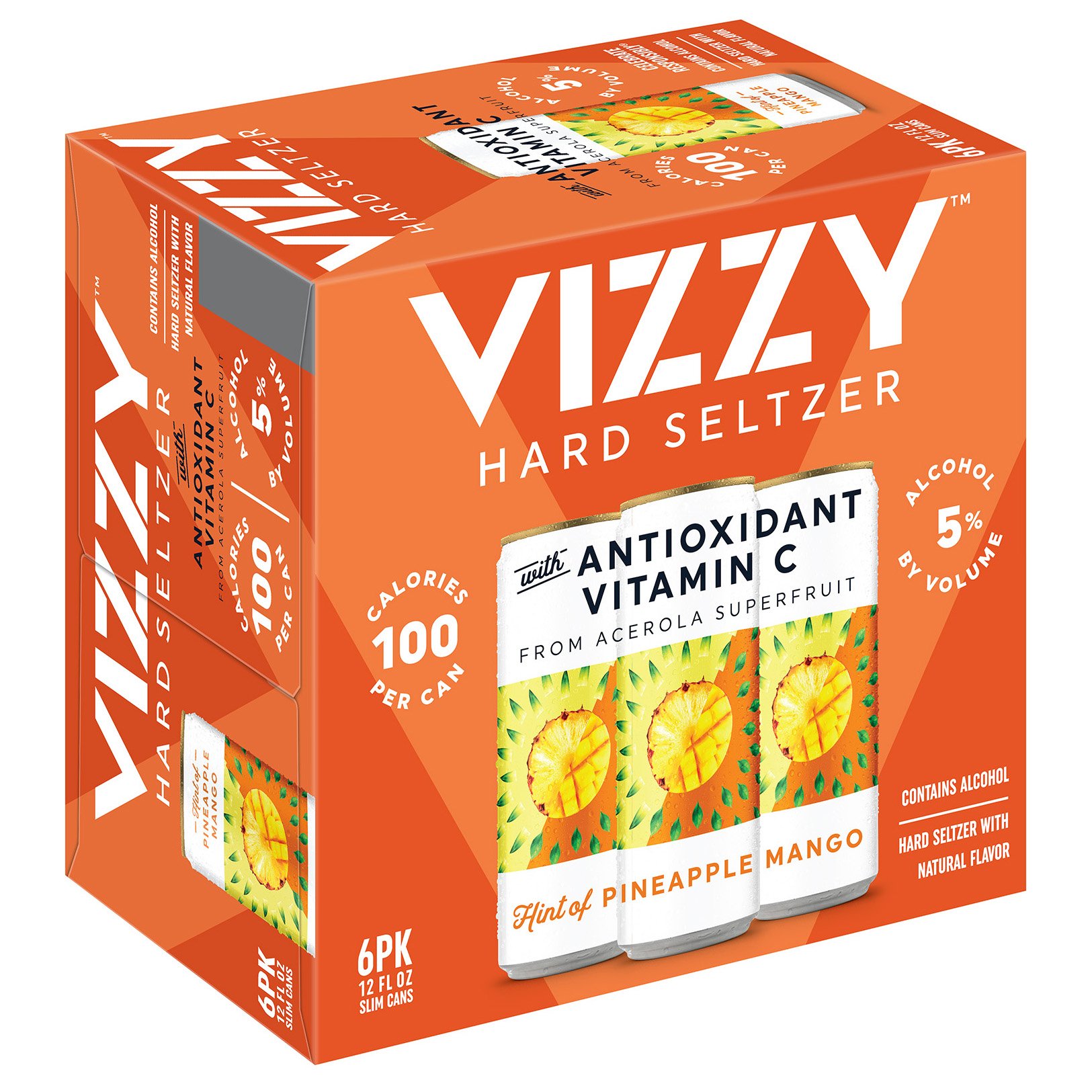 Vizzy Pineapple Mango Hard Seltzer 12 oz Cans - Shop Beer & Wine at H-E-B