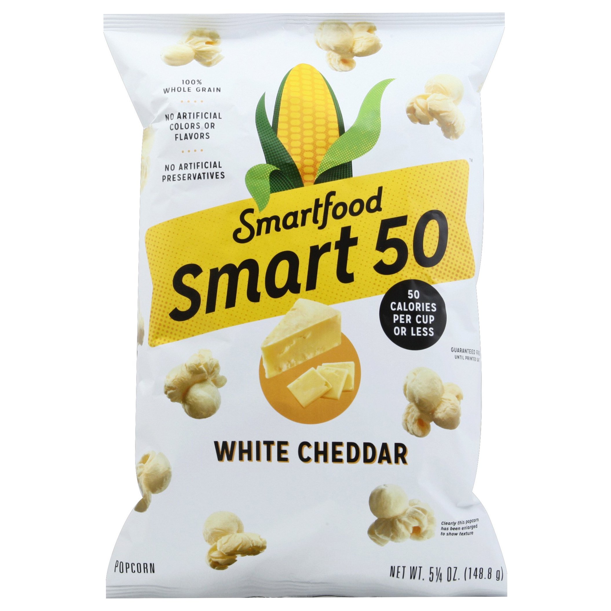 Smartfood Smart 50 White Cheddar Popcorn - Shop Popcorn at H-E-B