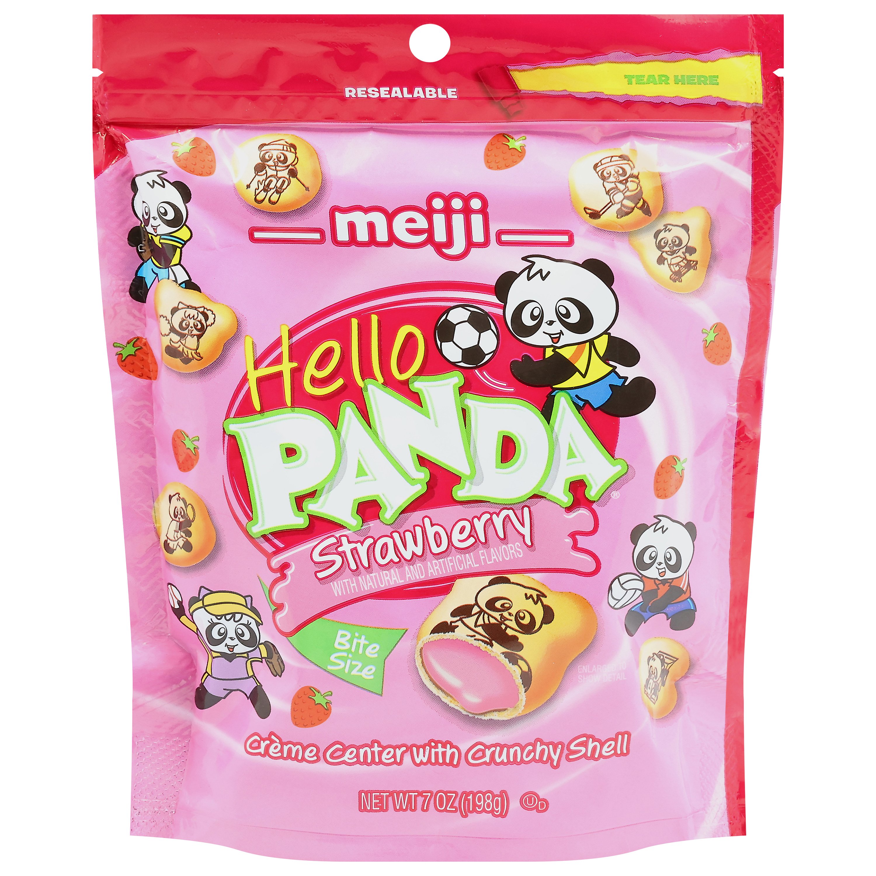 Meiji Hello Panda Bite-Size Crunchy Cookies - Strawberry - Shop Cookies ...