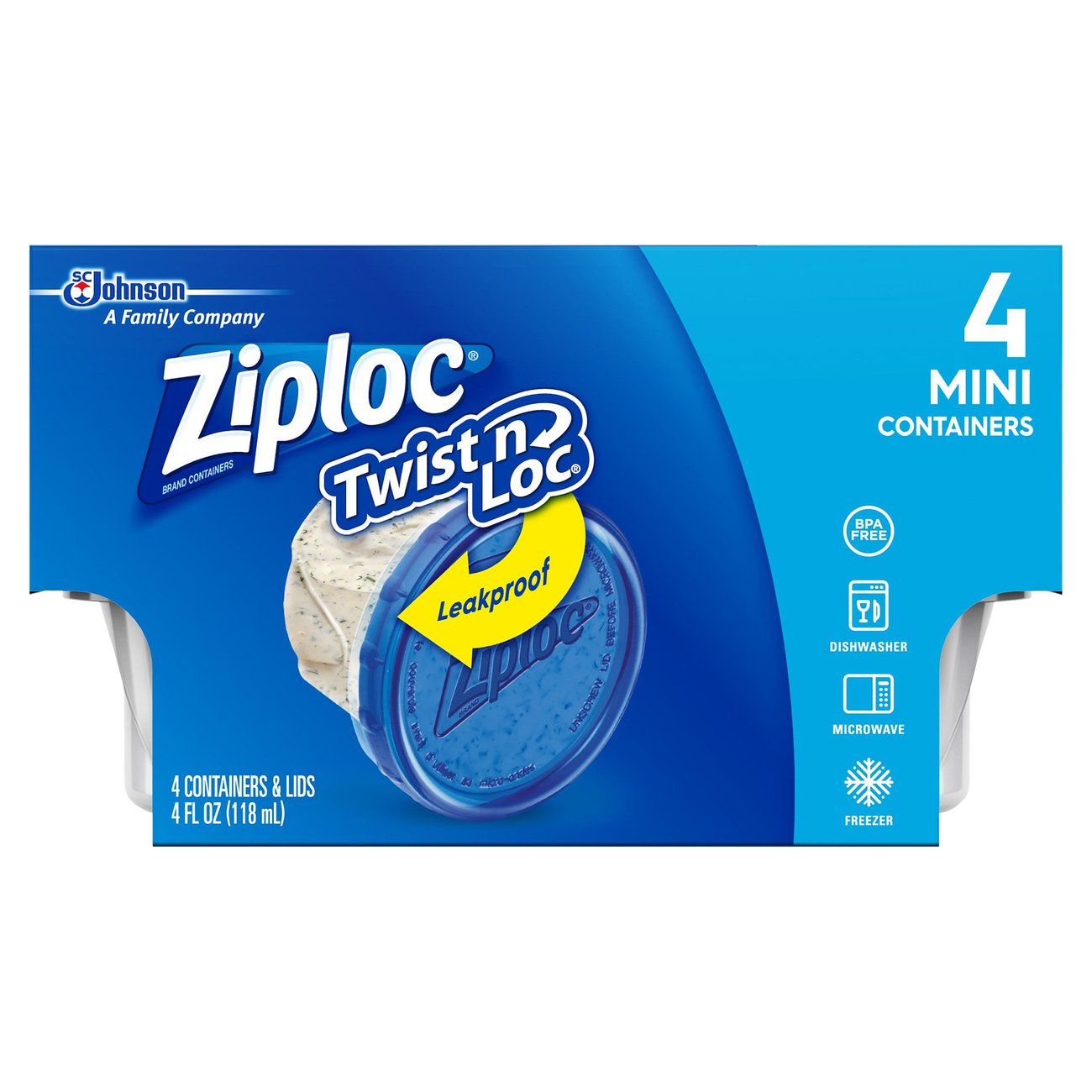 Ziploc Twist 'n Loc Mini Round Containers with Lids - Shop Containers ...