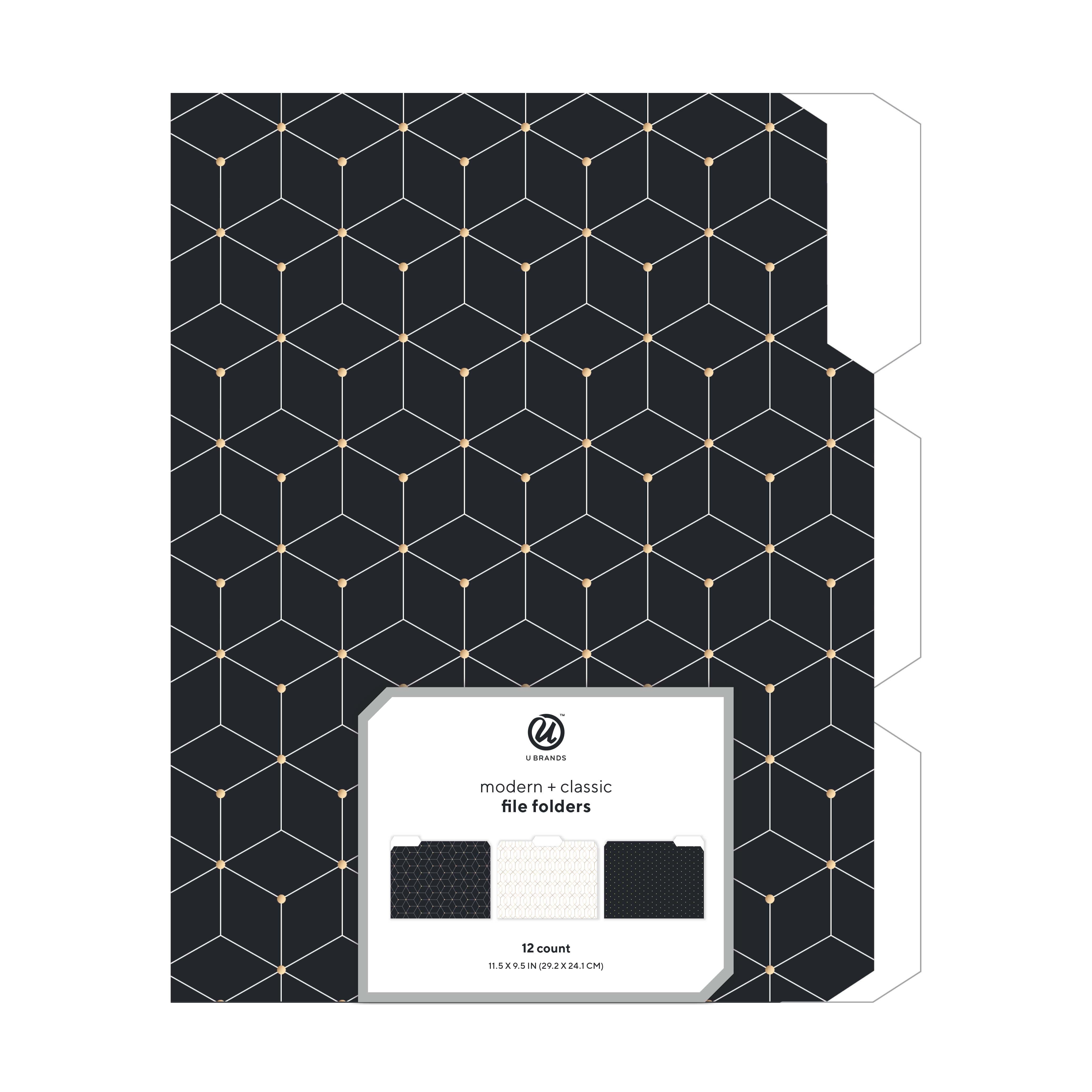 U Brands Modern & Classic Assorted File Folders, 12 Pk - Shop Folders ...