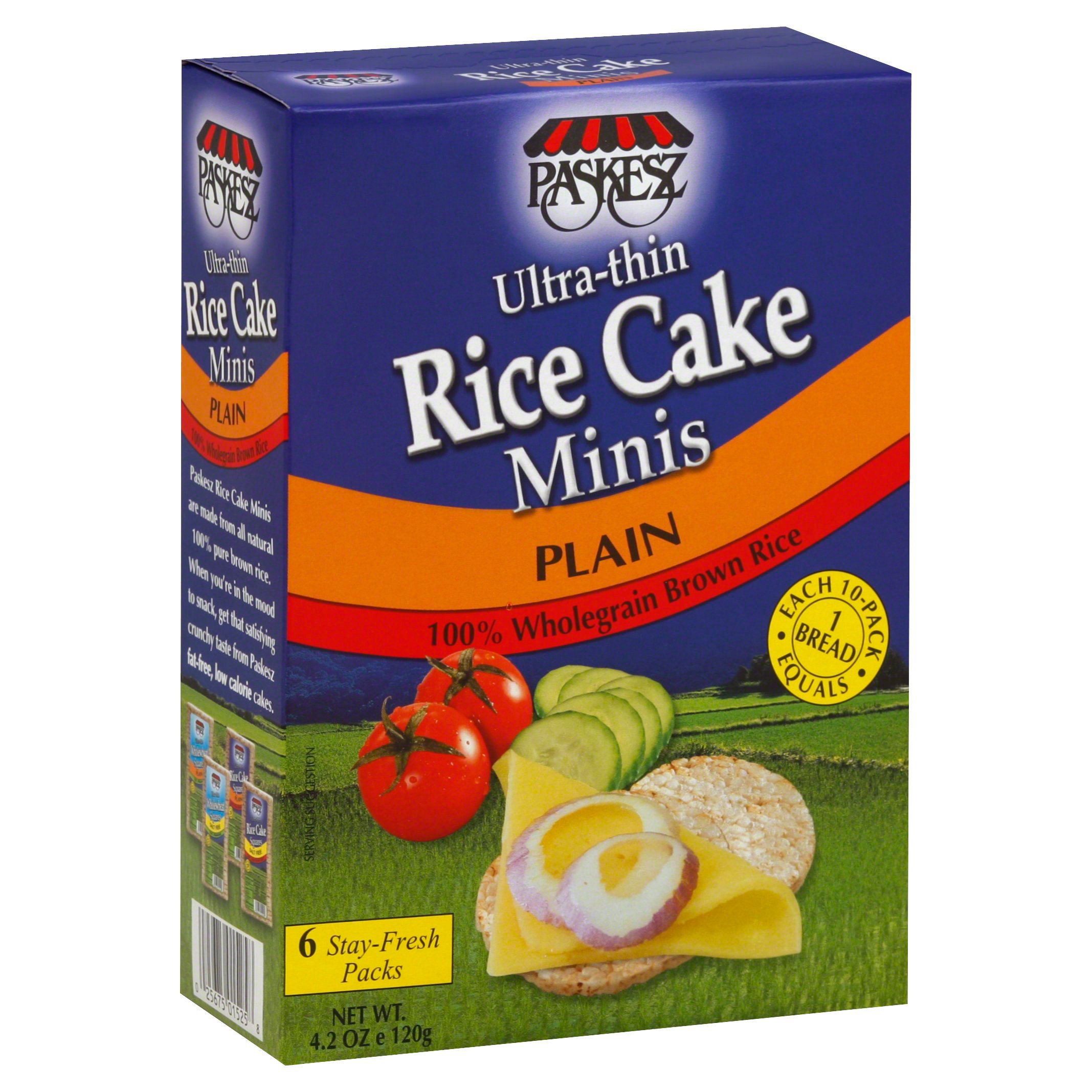 Paskesz Plain Ultra Thin Rice Cake Minis - Shop Crackers & breadsticks ...