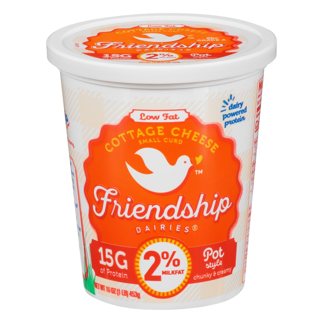 Friendship Dairies 2% Milkfat Low Fat Pot Style Large Curd Cottage ...