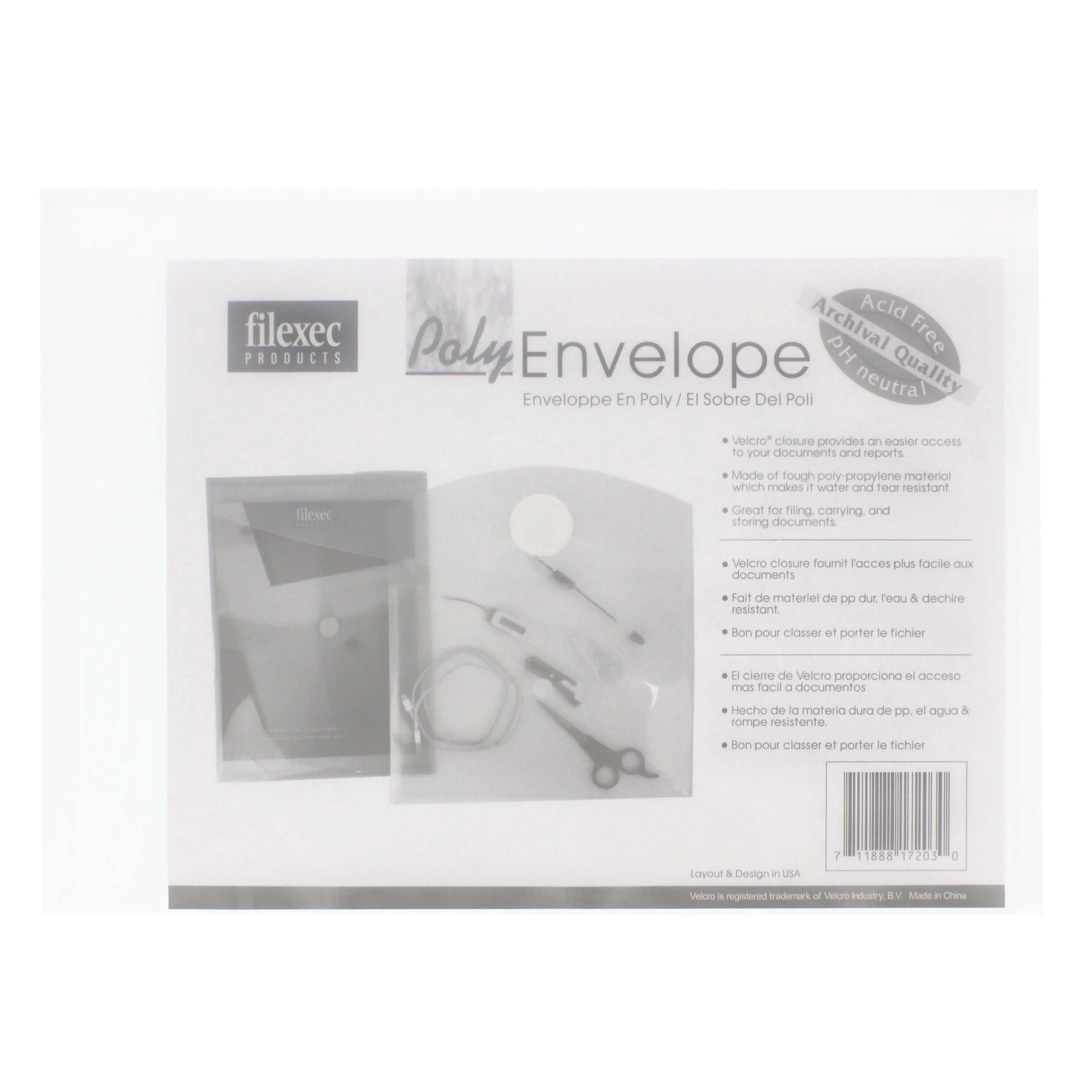 Filexec Products Letter Size Clear Poly Envelope - Shop Envelopes ...