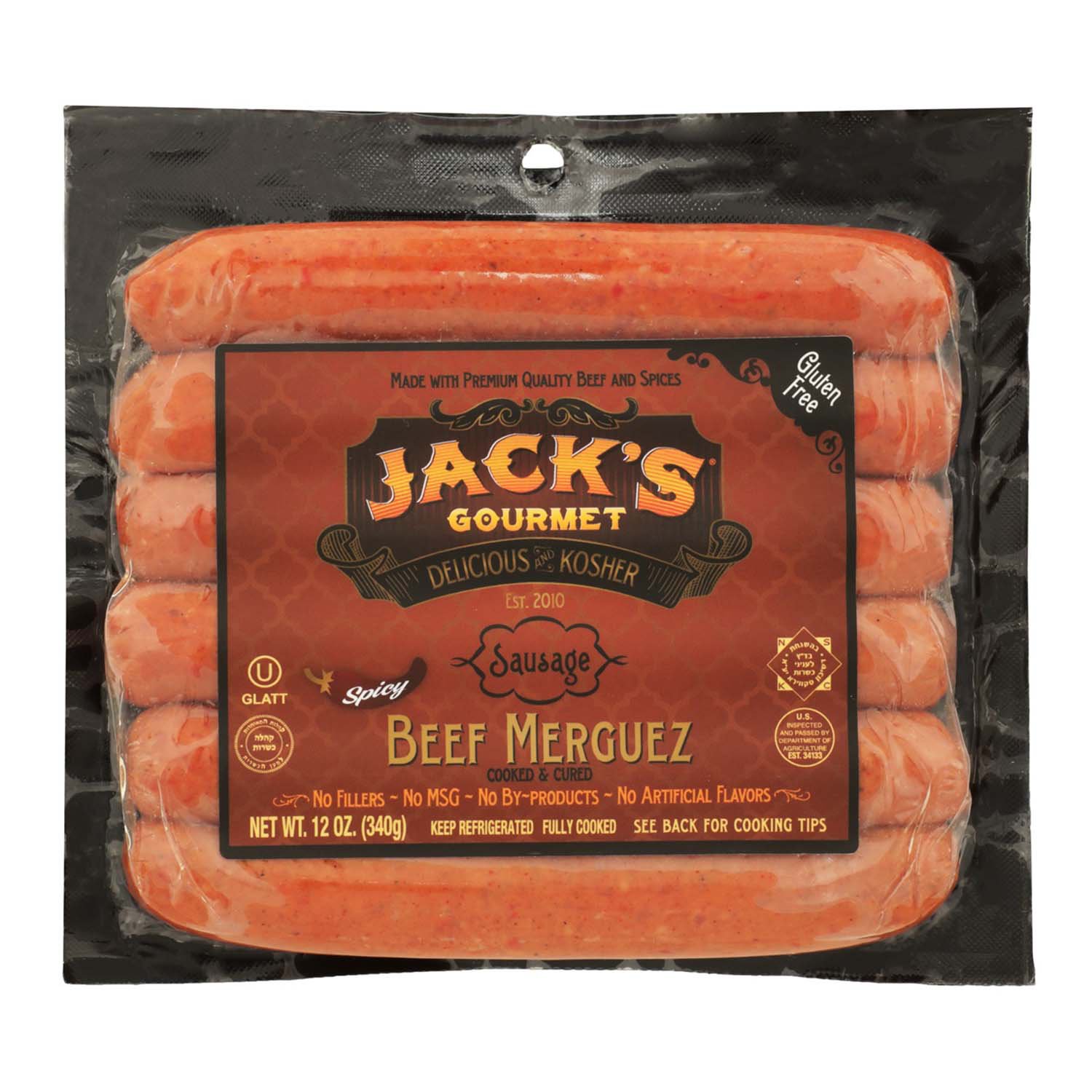 Jack's Gourmet Kosher Beef Merguez Sausage - Shop Hot dogs at H-E-B