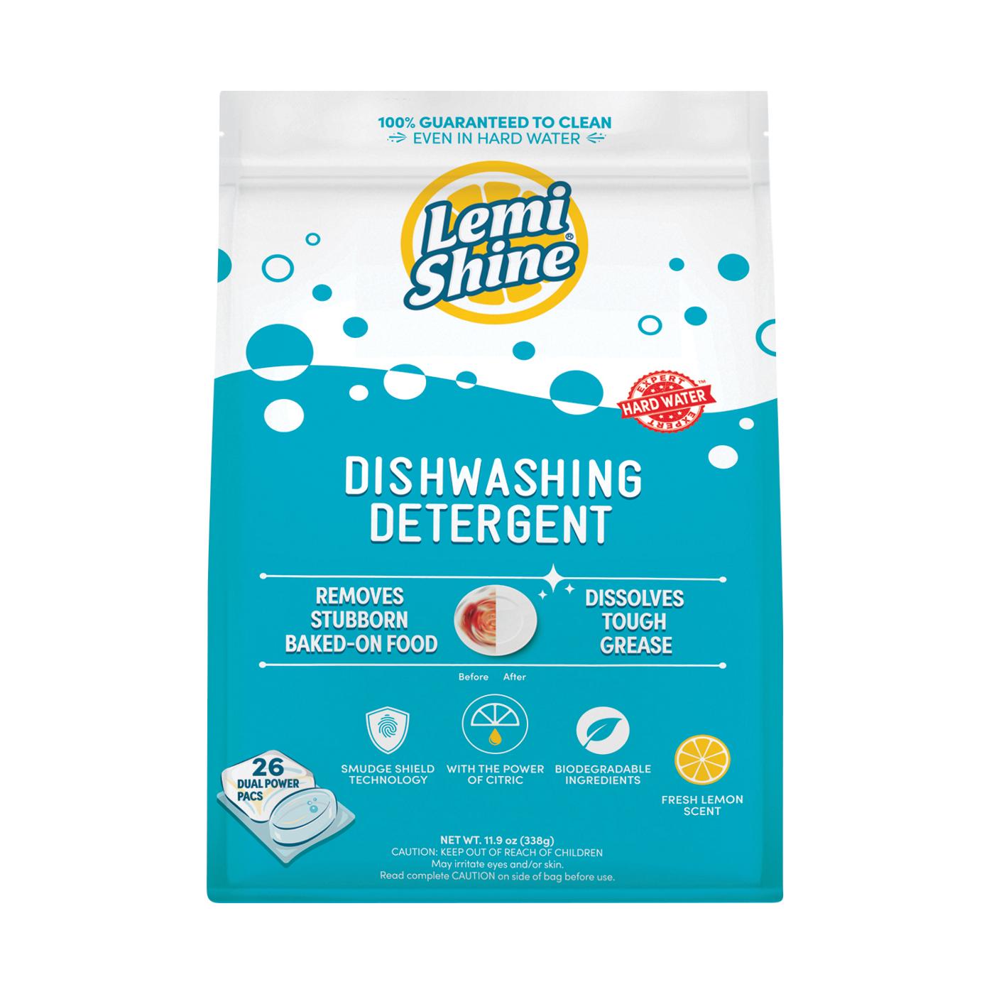 Lemi Shine Natural Dishwasher Detergent Pods - Fresh Lemon - Shop Dish ...