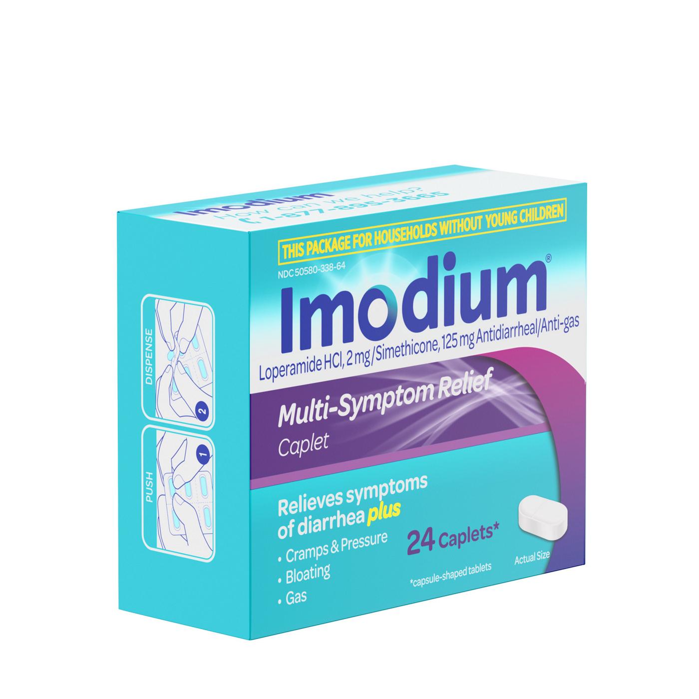 Imodium Multi-Symptom Relief Diarrhea Medicine Caplets - Shop Digestion ...