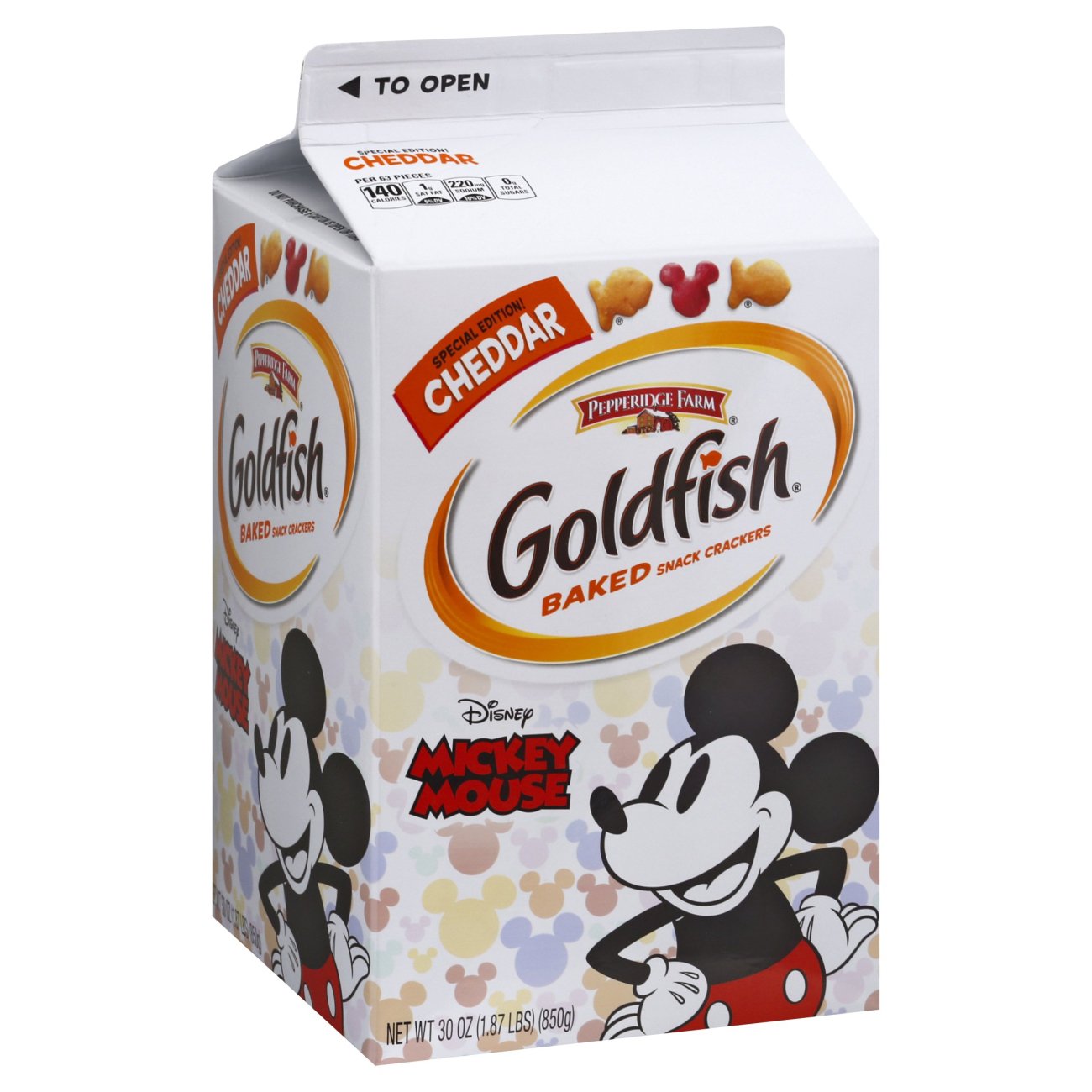 Pepperidge Farm Goldfish Mickey Mouse Cheddar Baked Snack Crackers ...