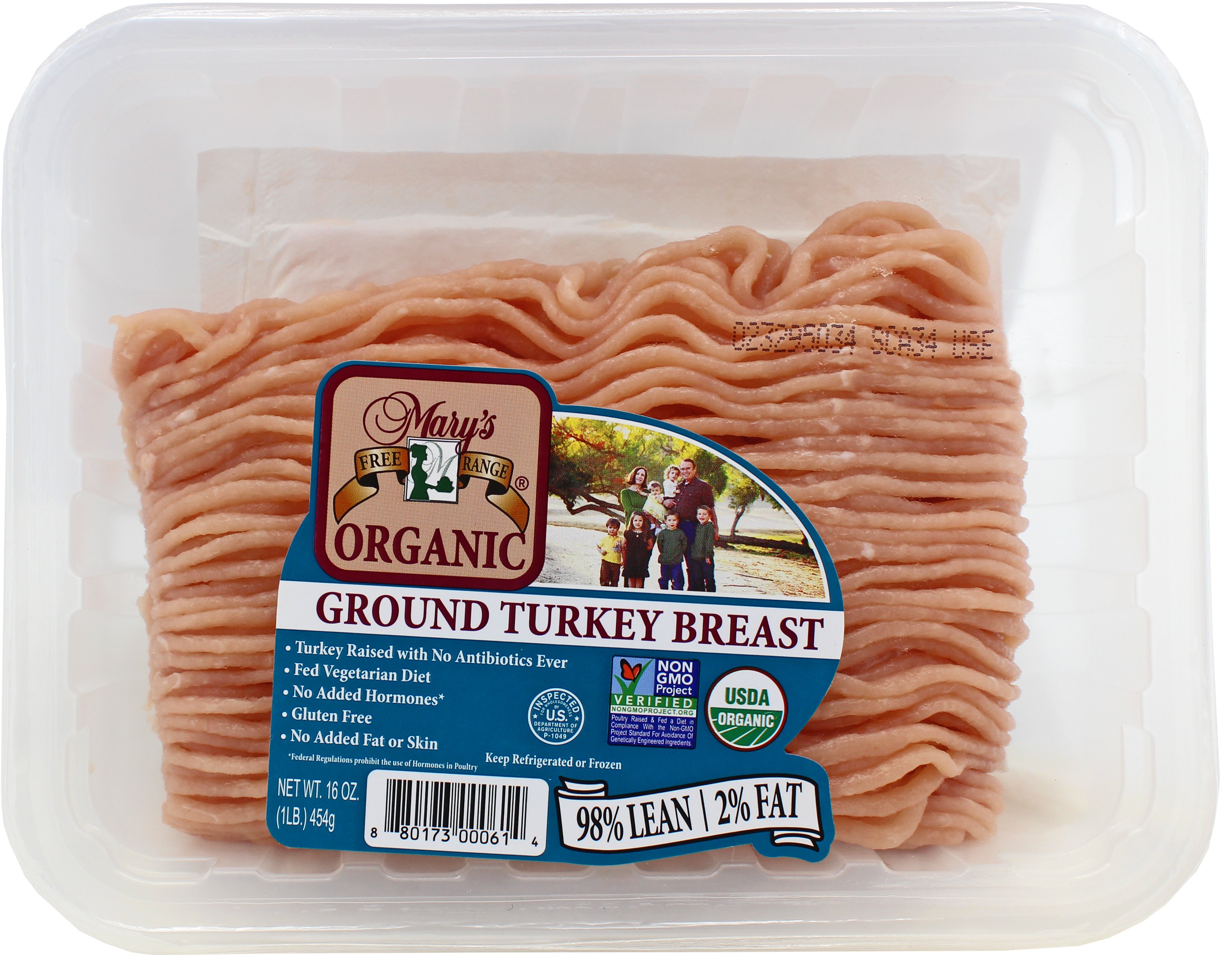 Mary's Free Range Organic Ground Turkey Breast - 98% Lean - Shop Turkey ...