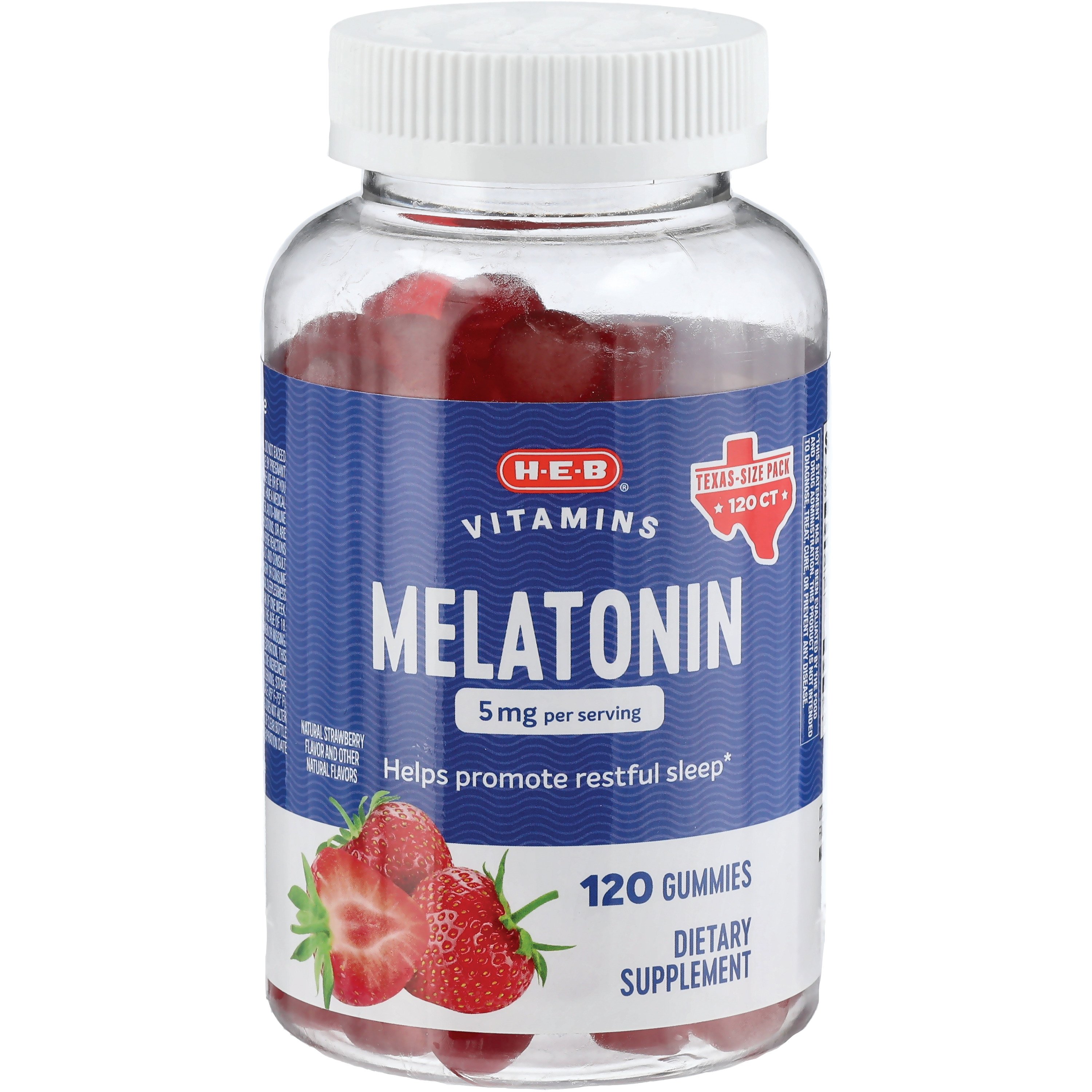 H-E-B Vitamins Melatonin 5 mg Gummies - Texas-Size Pack - Shop Diet ...