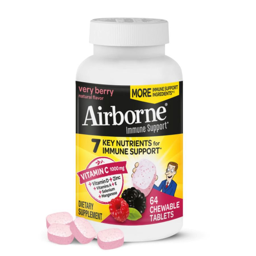 Airborne Very Berry Chewable Tablets - Shop Digestion & nausea at H-E-B