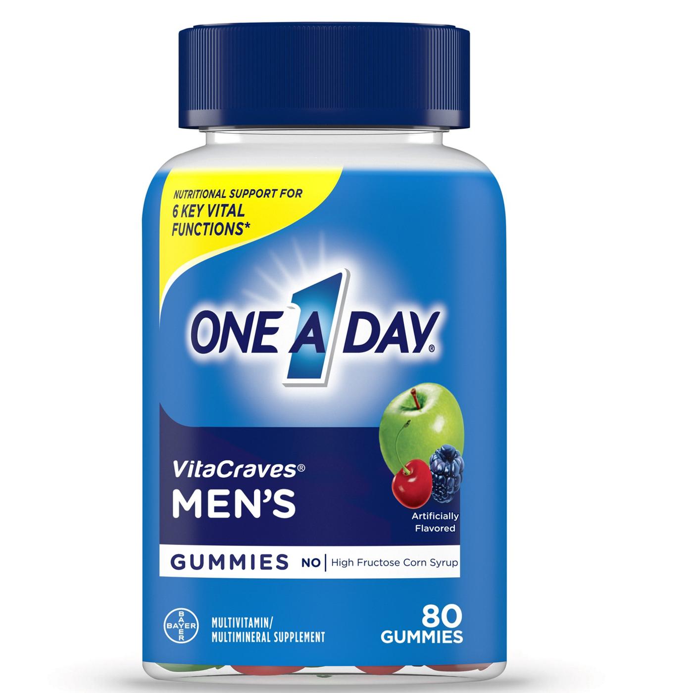One A Day VitaCraves Men's Multivitamin Gummies - Shop Multivitamins at ...