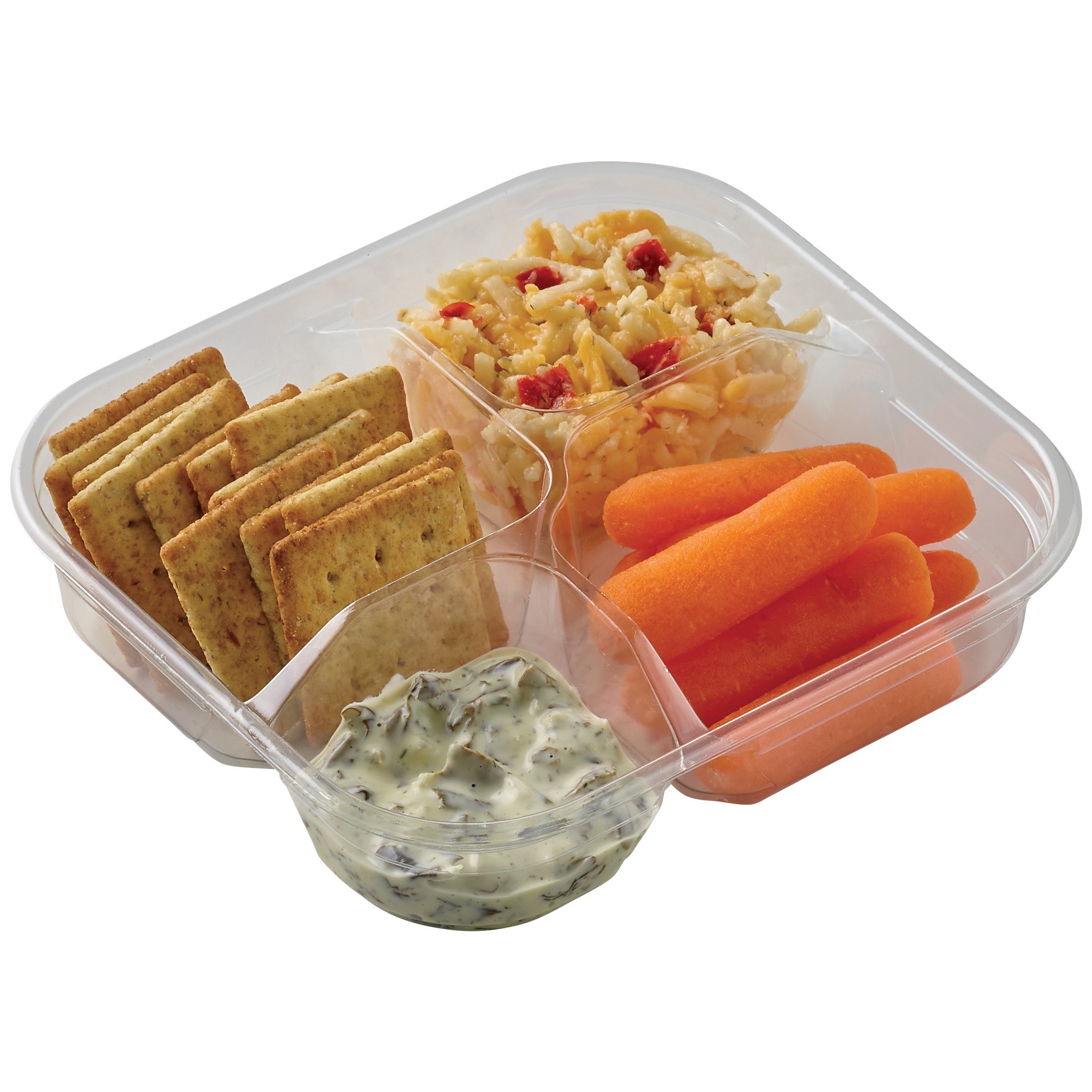 Meal Simple by H-E-B Snack Tray - Pimento Cheese, Wheat Crisps, Carrots ...