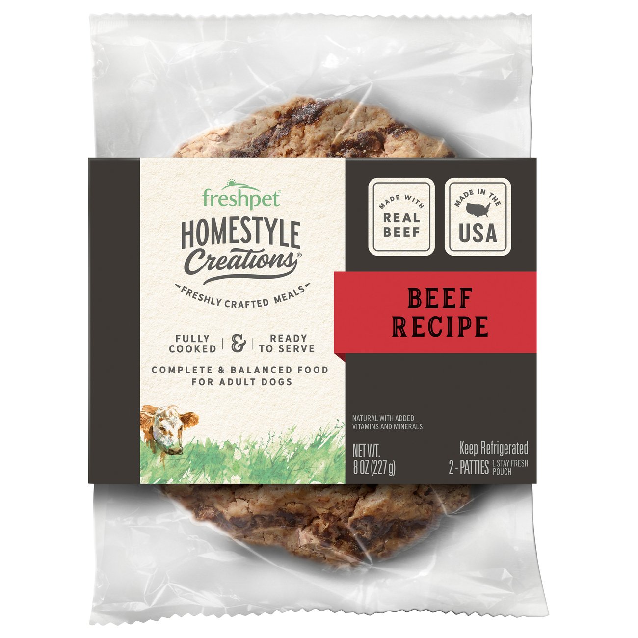 Freshpet Homestyle Creations Natural Beef Patties for Dogs - Shop Food ...
