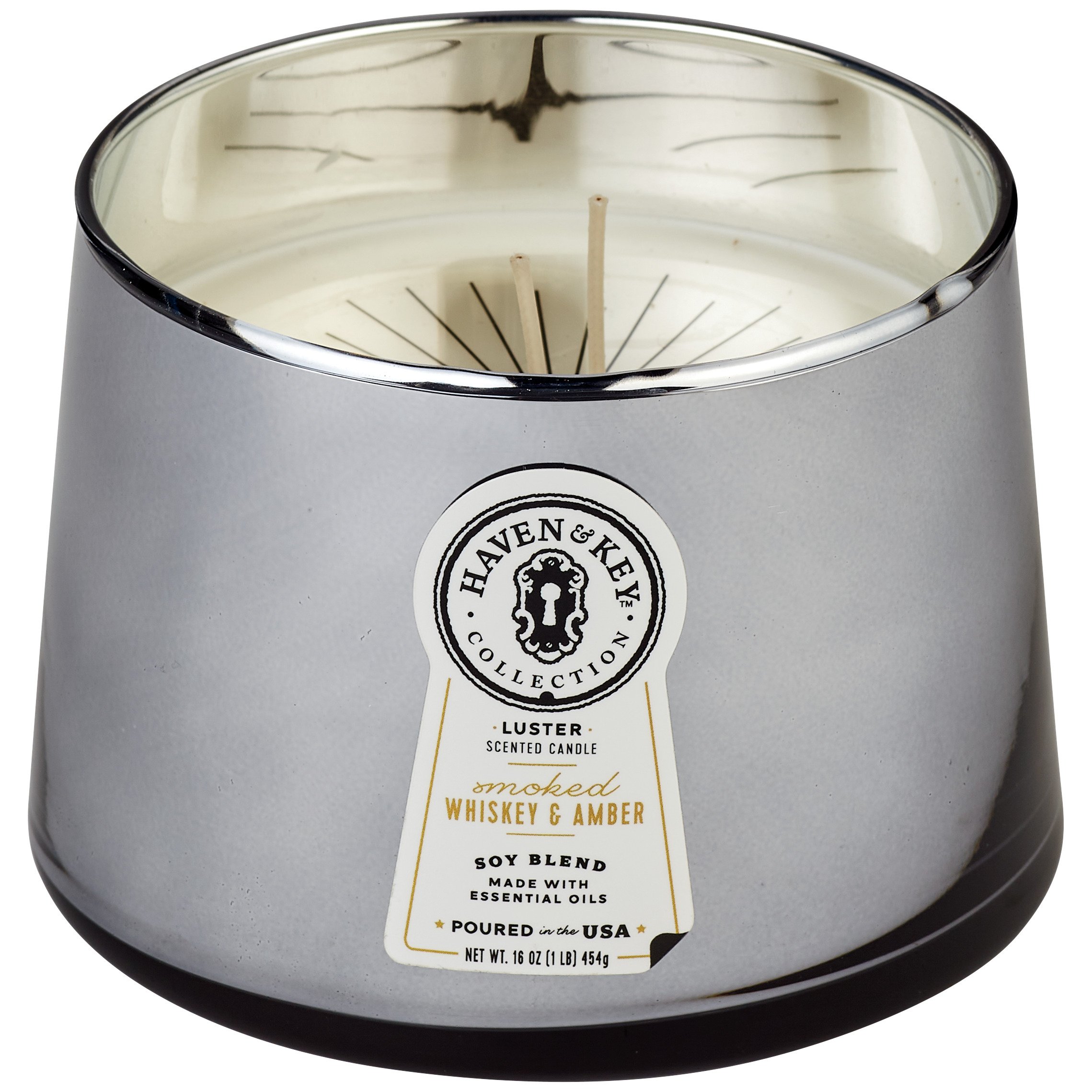 Haven & Key Luster Smoked Whiskey & Amber Scented Candle - Shop Candles ...