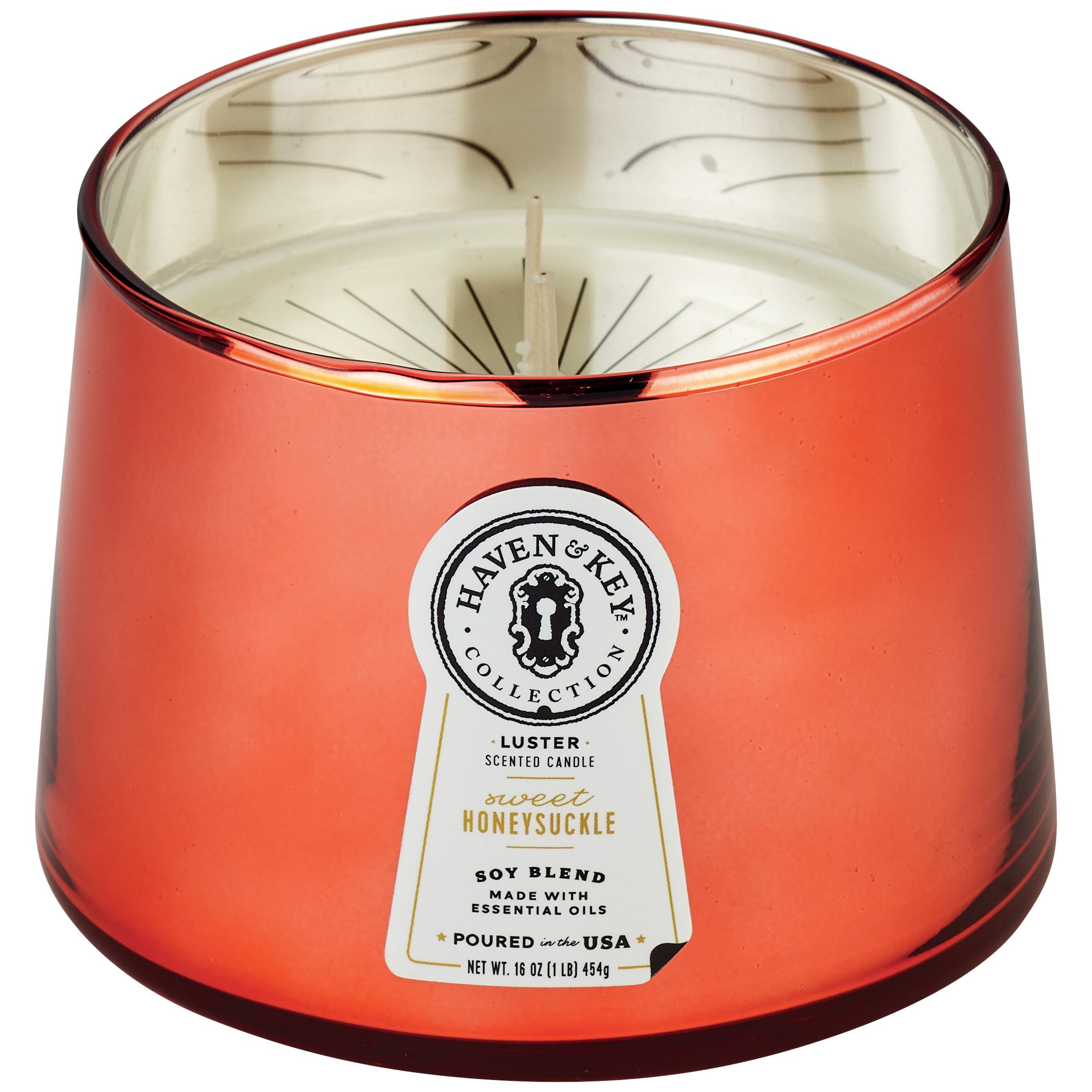 Haven & Key Luster Sweet Honeysuckle Scented Candle - Shop Candles at H-E-B