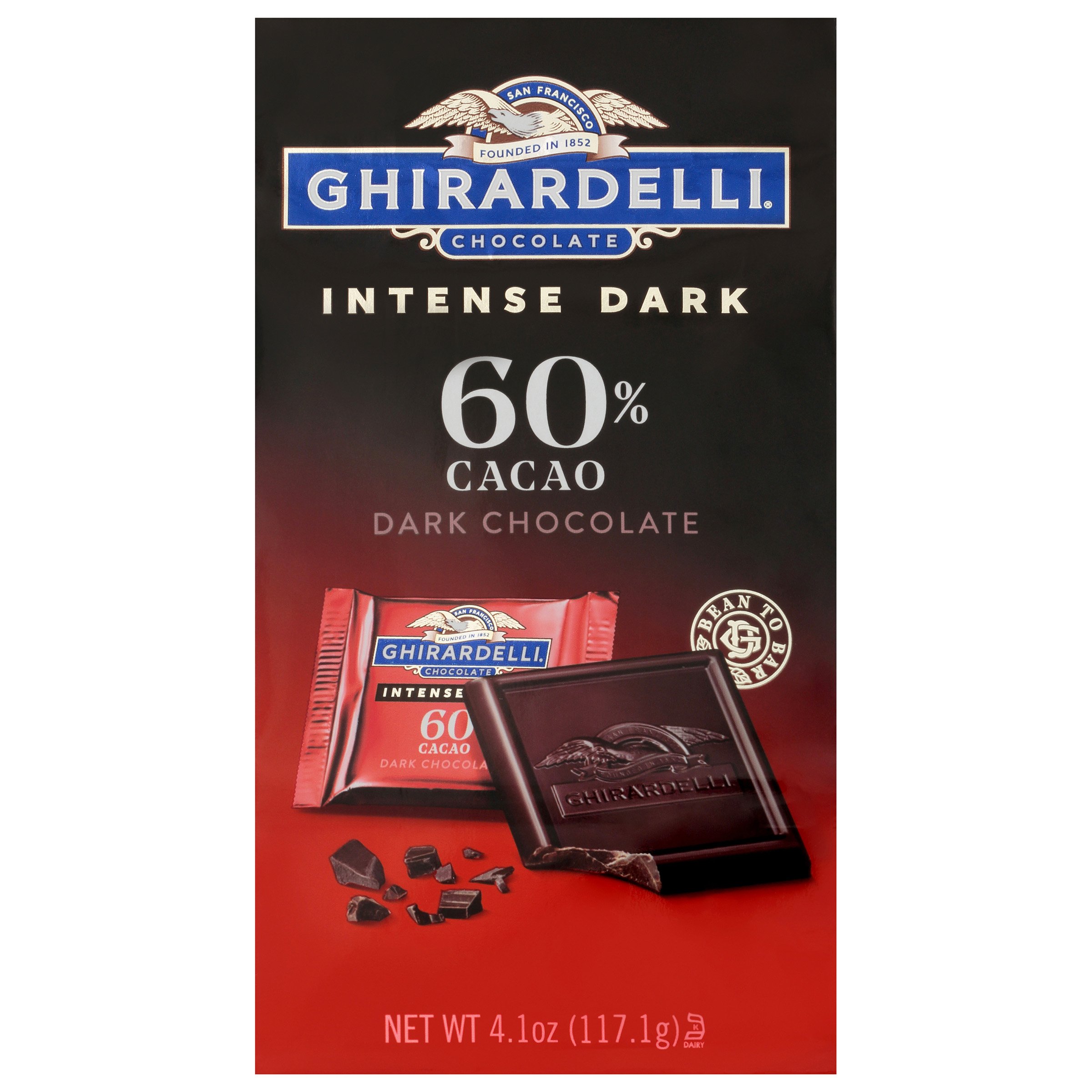 Ghirardelli Chocolate Intense Dark 60% Cacao Dark Chocolate Squares ...