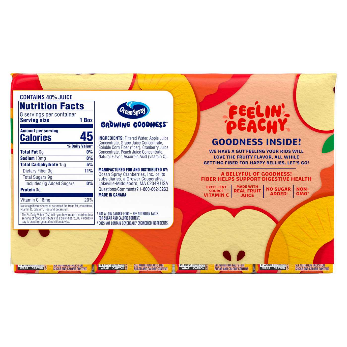 Ocean Spray Growing Goodness Juice Boxes - Feelin' Peachy - Shop Juice ...