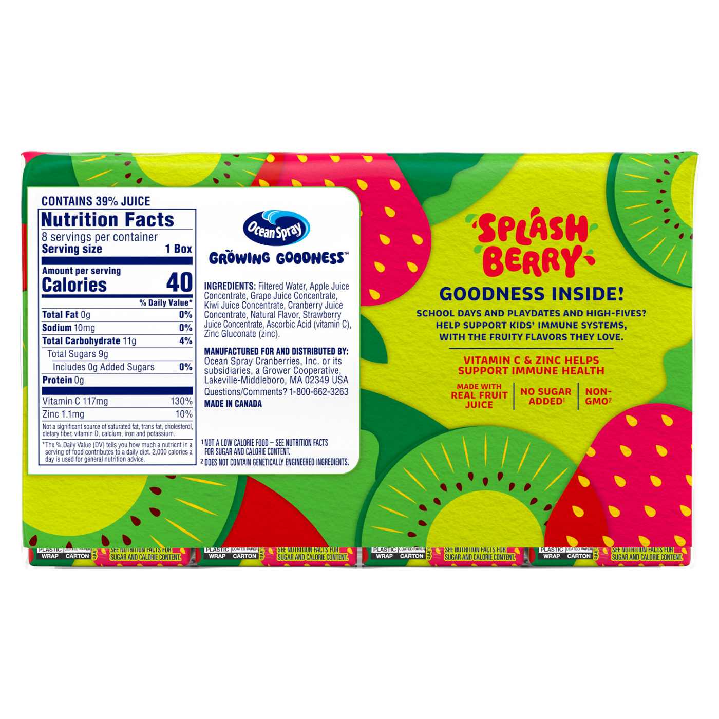 Ocean Spray Growing Goodness Juice Boxes - Splash Berry - Shop Juice ...