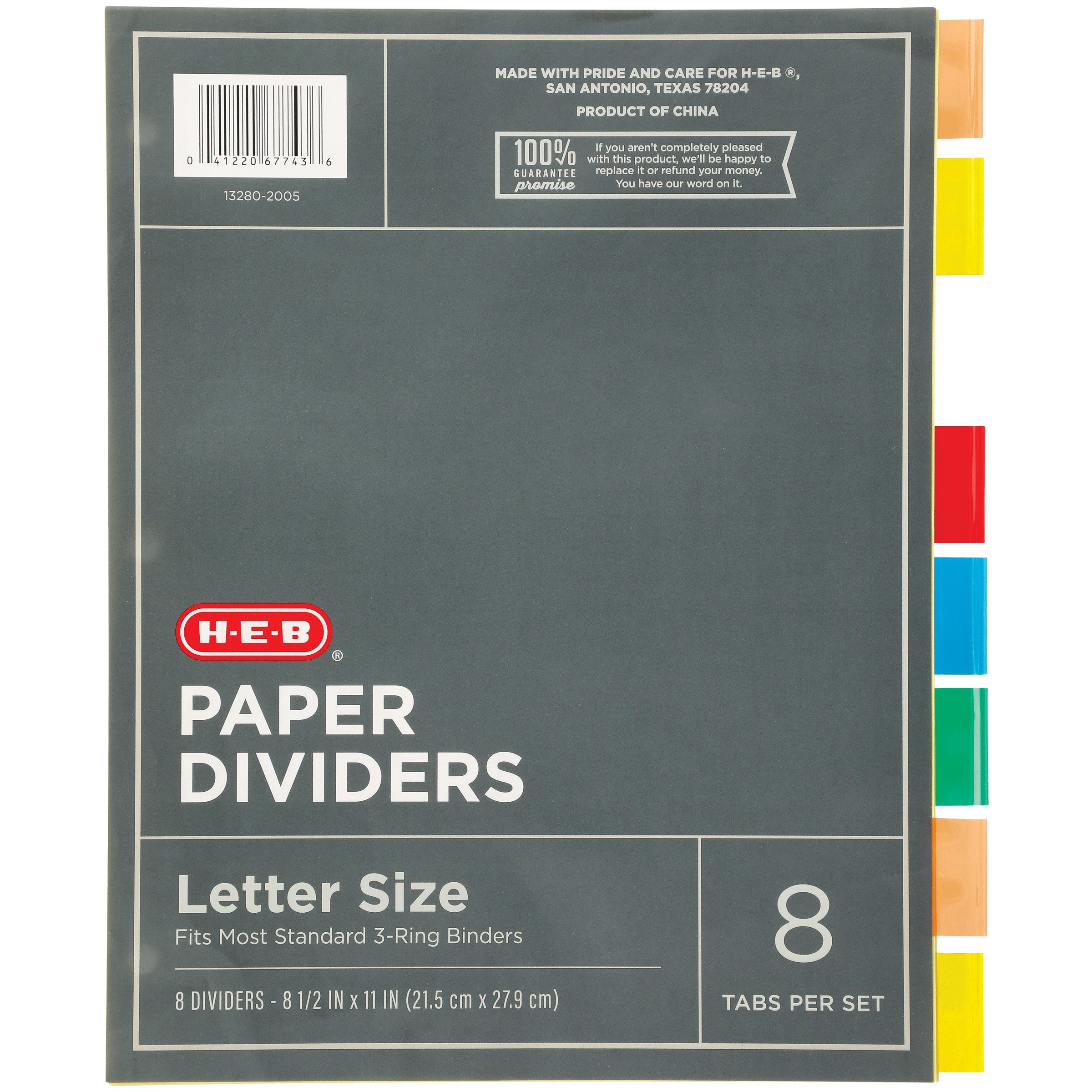 H-E-B Letter Size Paper Dividers - Shop Dividers & labels at H-E-B