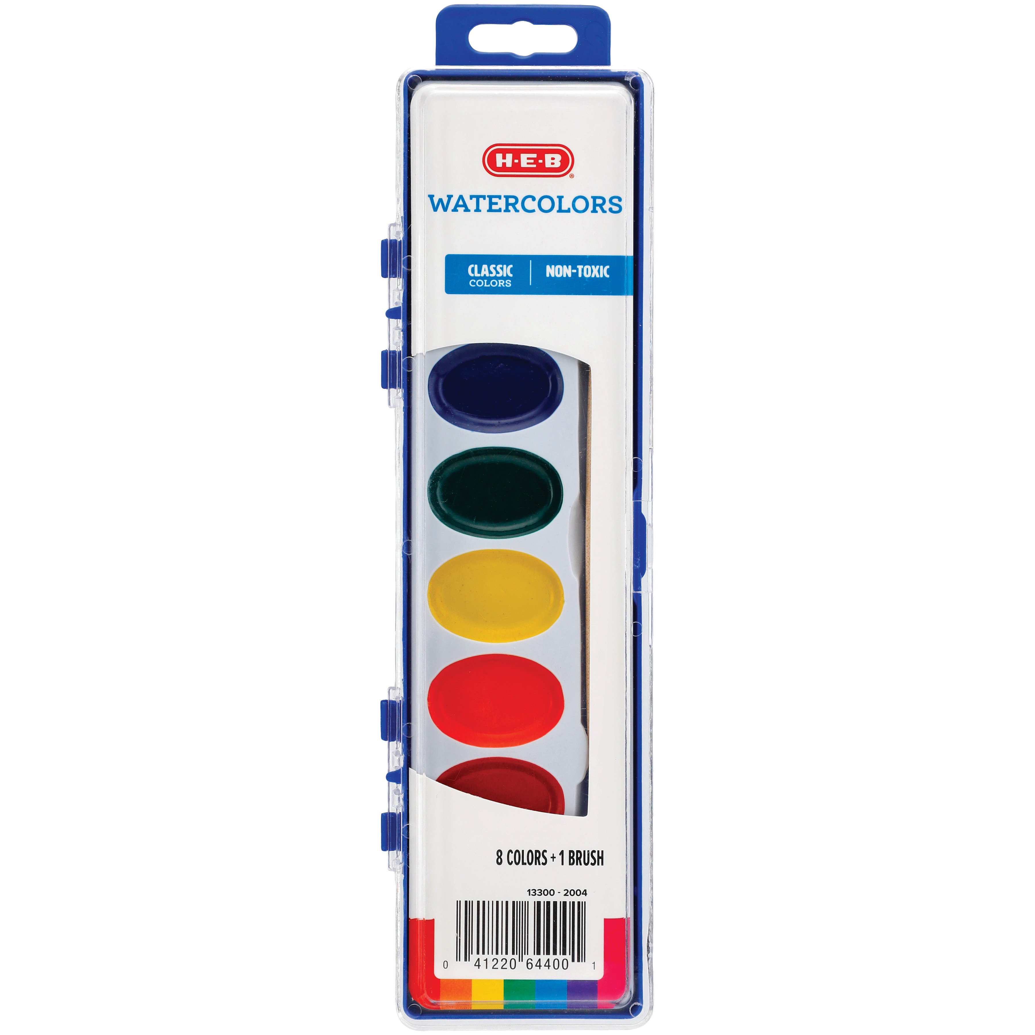 H-E-B Watercolors Paint Set with Brush - Shop Paint & paint brushes at ...