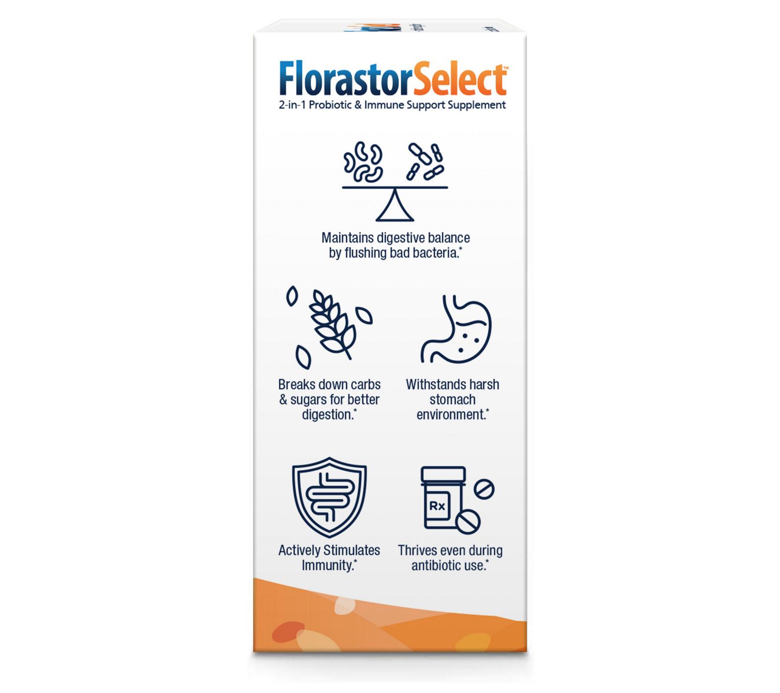 Florastor Select Unisex Daily Probiotic & Immune Support Supplement ...