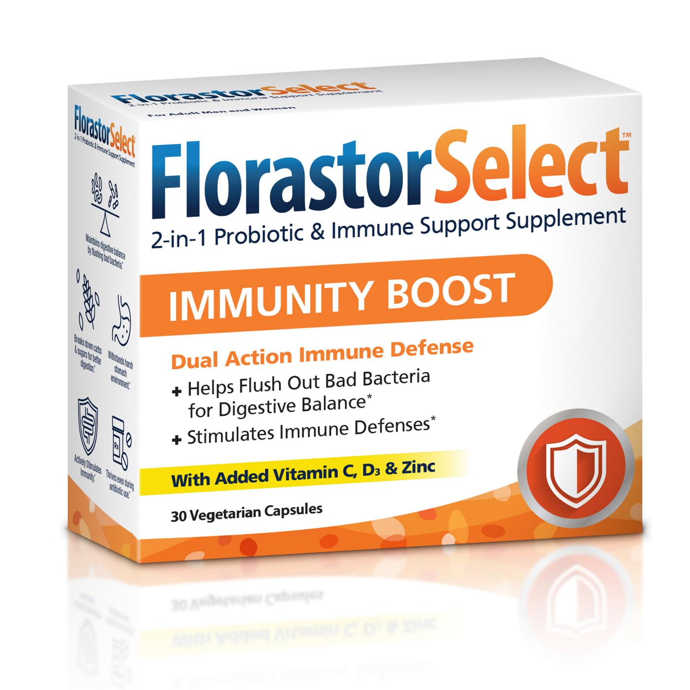 Florastor Select Unisex Daily Probiotic & Immune Support Supplement ...