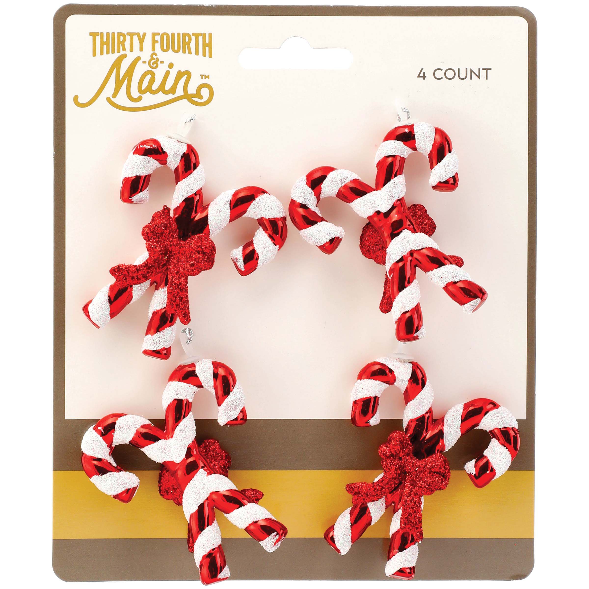 Thirty Fourth & Main Double Candy Canes Christmas Ornaments - Shop ...