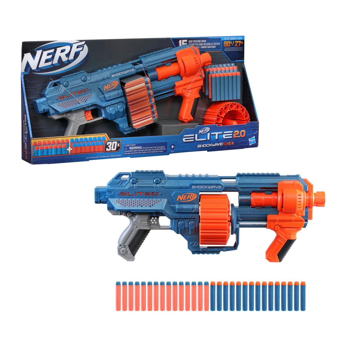 Nerf Elite 2.0 Shockwave RD-15 Blaster - Shop Blasters at H-E-B