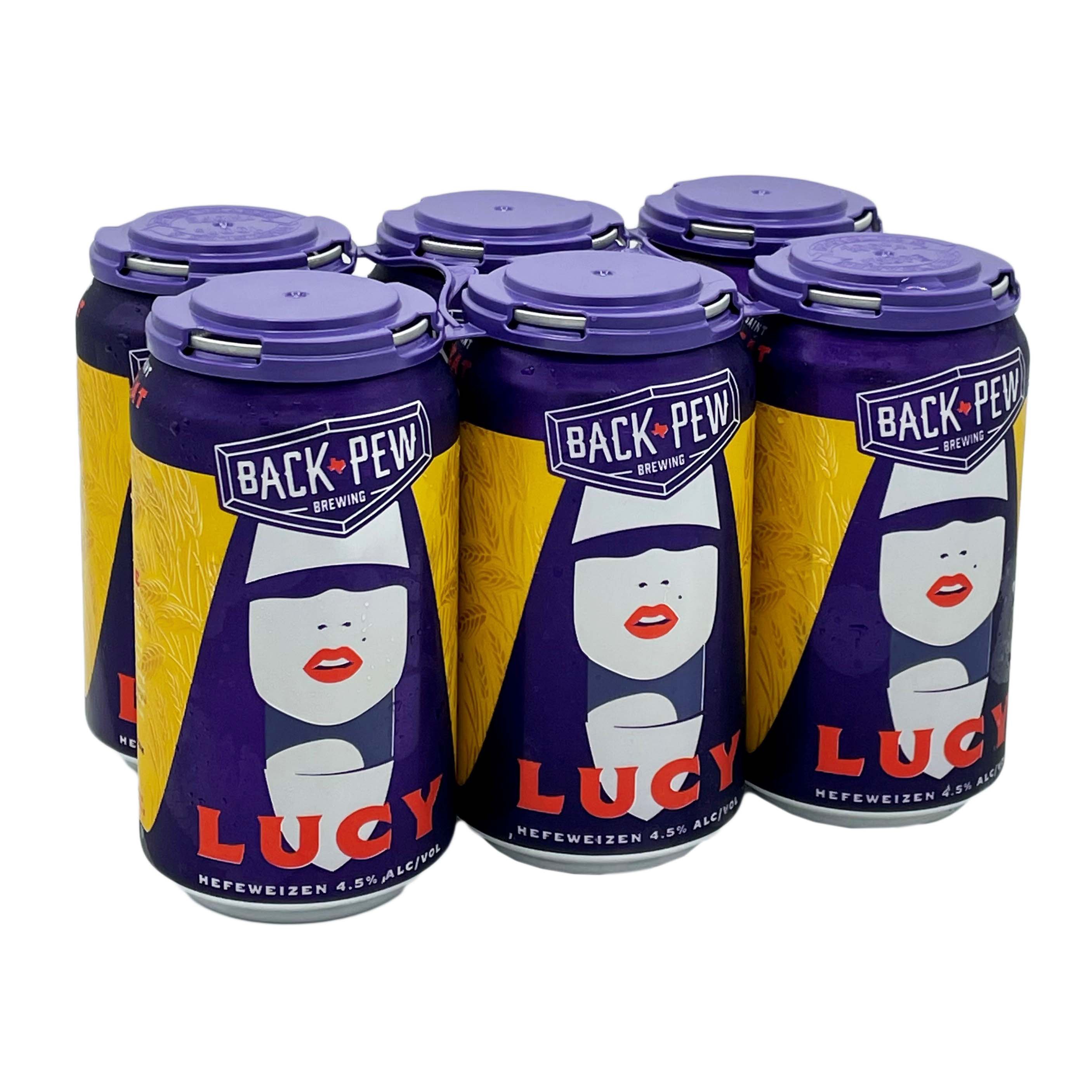 Back Pew Brewing Lucy Hefeweizen Craft Beer 6 pk Cans - Shop Beer at H-E-B