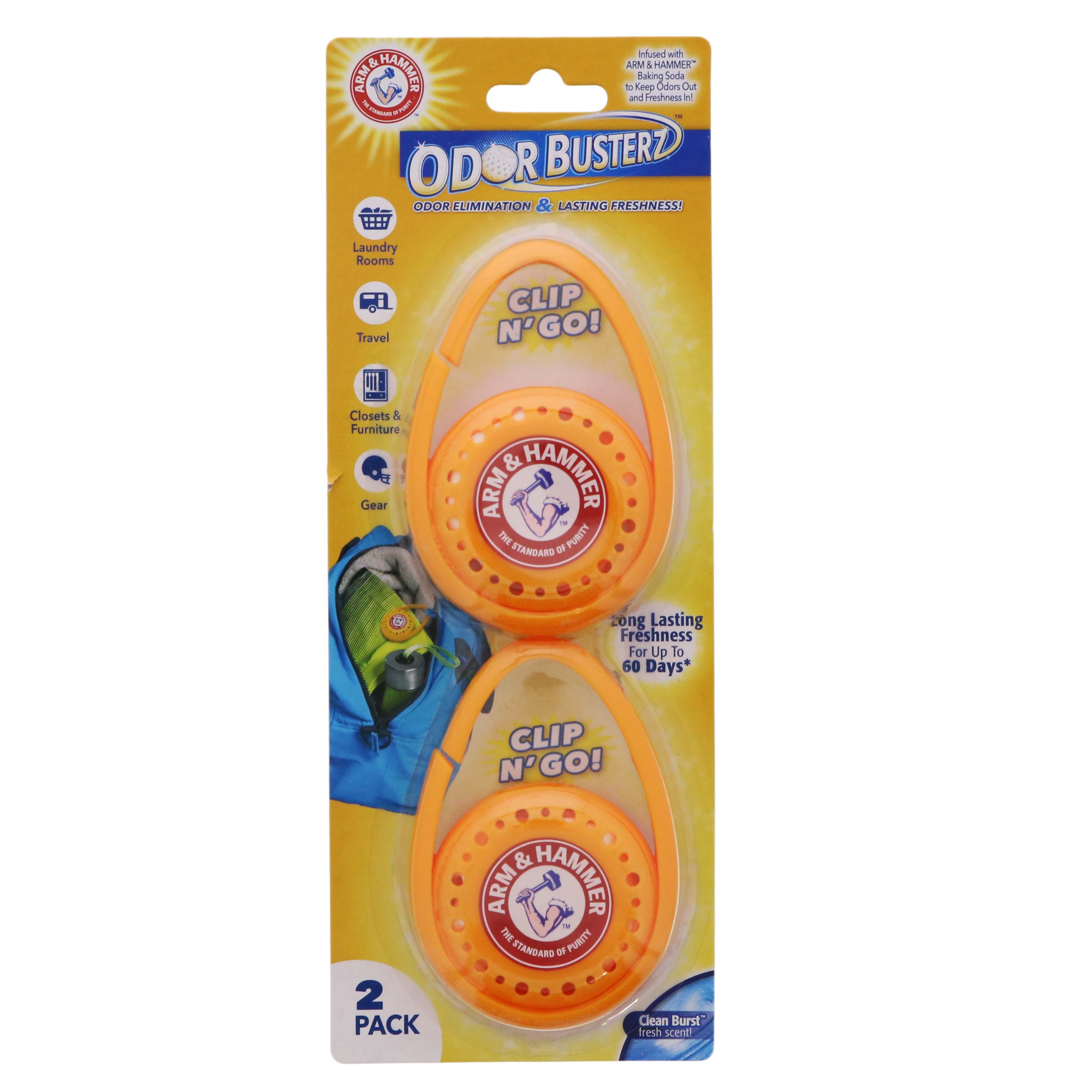 Arm & Hammer Odor Busterz Clip N' Go Fresheners - Shop Fresheners at H-E-B