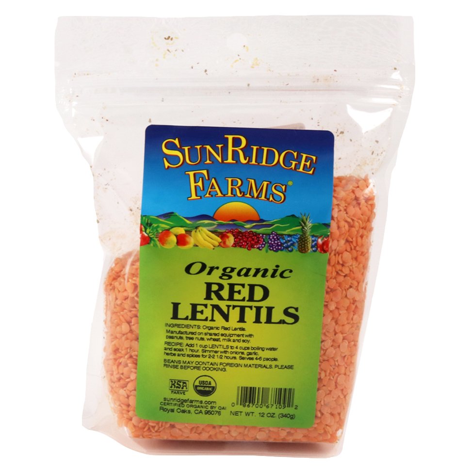 SunRidge Farms Organic Red Split Lentils - Shop Green beans & peas at H-E-B
