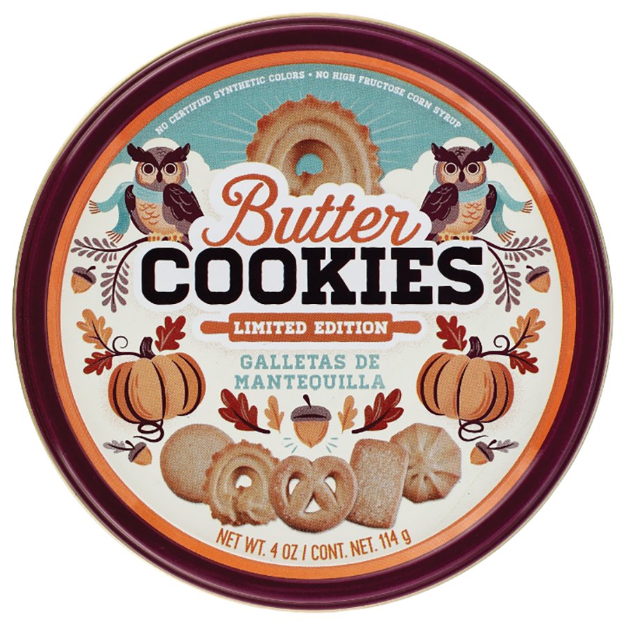 H-E-B Butter Cookies Holiday Tin - Shop Cookies at H-E-B