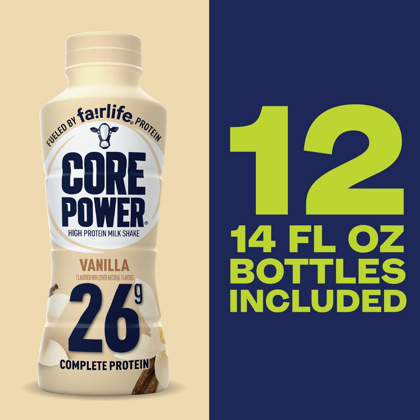 Core Power 26g Protein Milkshakes 12 pk Bottles - Vanilla - Shop Diet ...