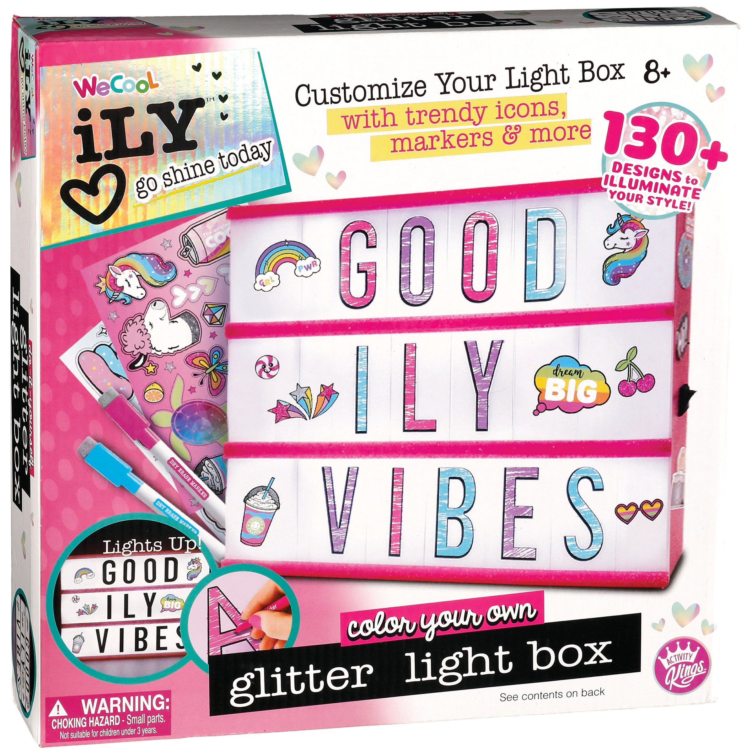 Activity Kings We Cool iLY Glitter Light Box - Shop Kits at H-E-B