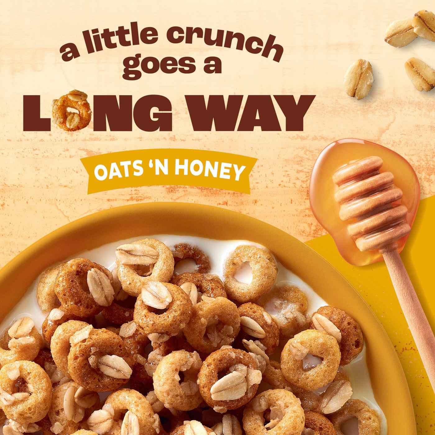General Mills Oat Crunch Oats 'N Honey Cheerios Cereal - Family Size ...