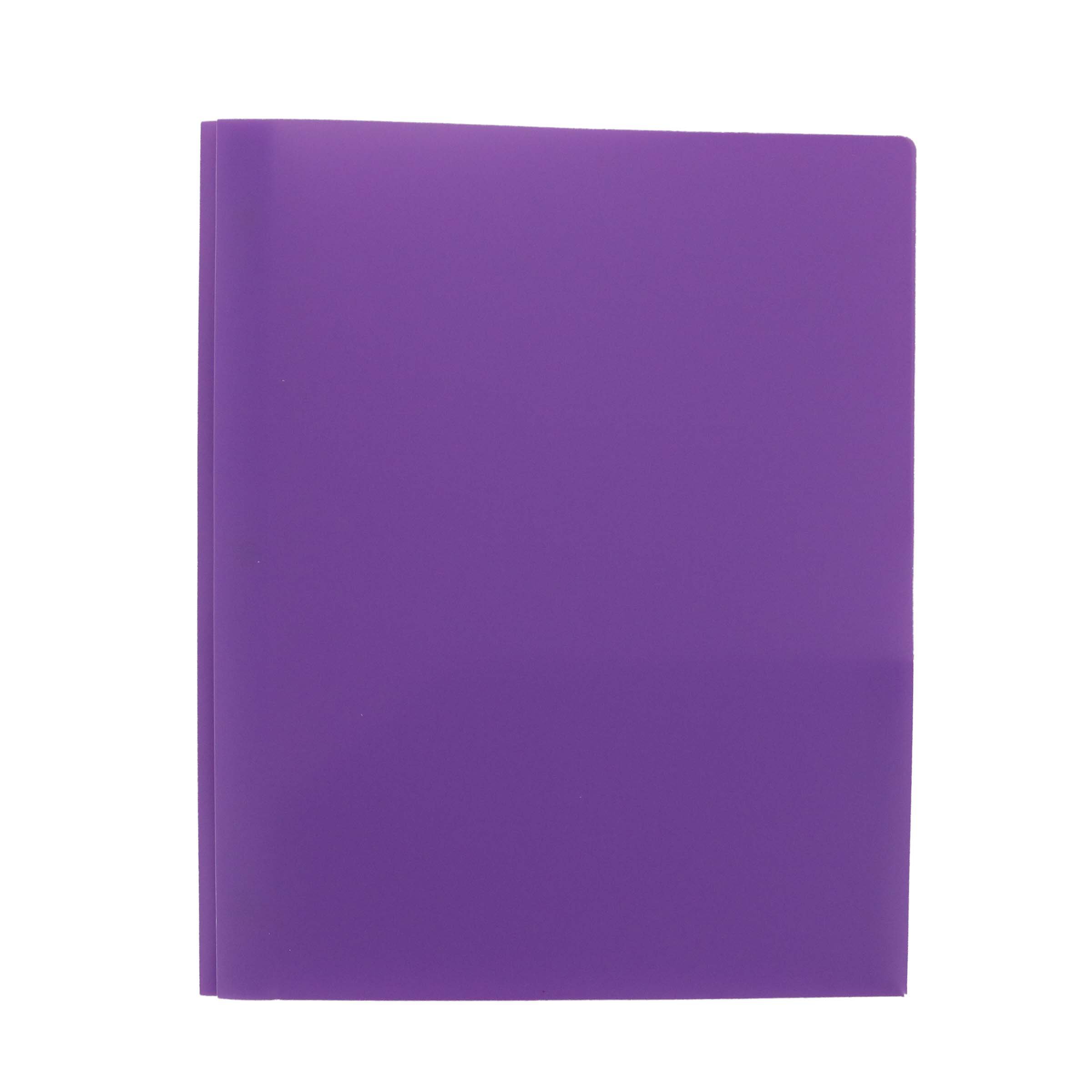 H-E-B Poly Pocket Folder with Prongs - Purple - Shop Folders at H-E-B