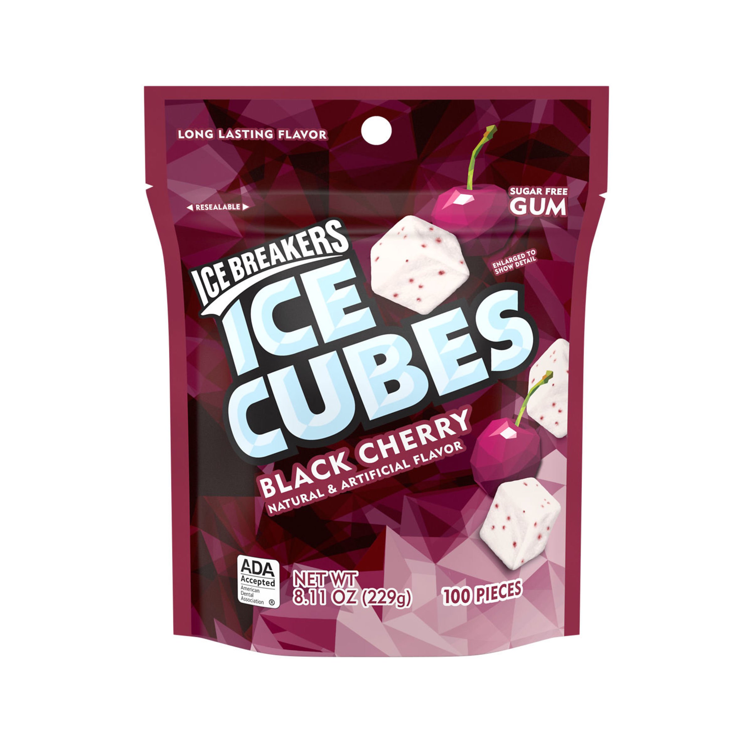 Ice Breakers Ice Cubes Black Cherry Sugar Free Gum Pouch Shop Gum