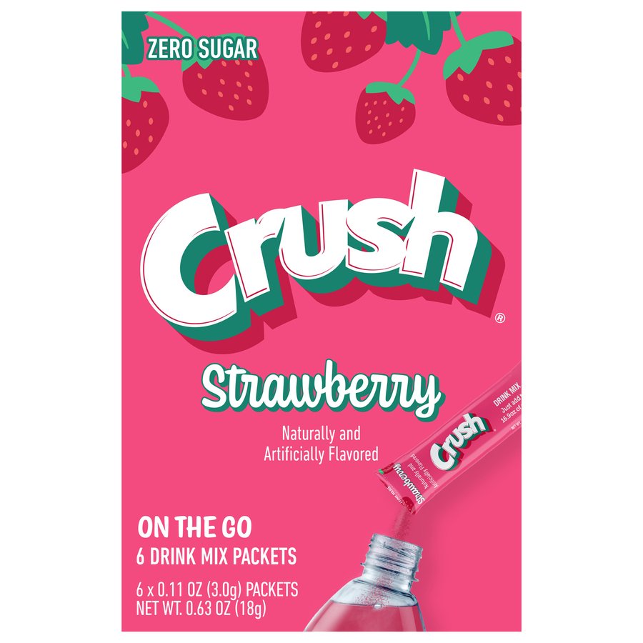 Crush Sugar Free Powder Drink Mix Packets - Strawberry, 6 ct | Joe V's ...