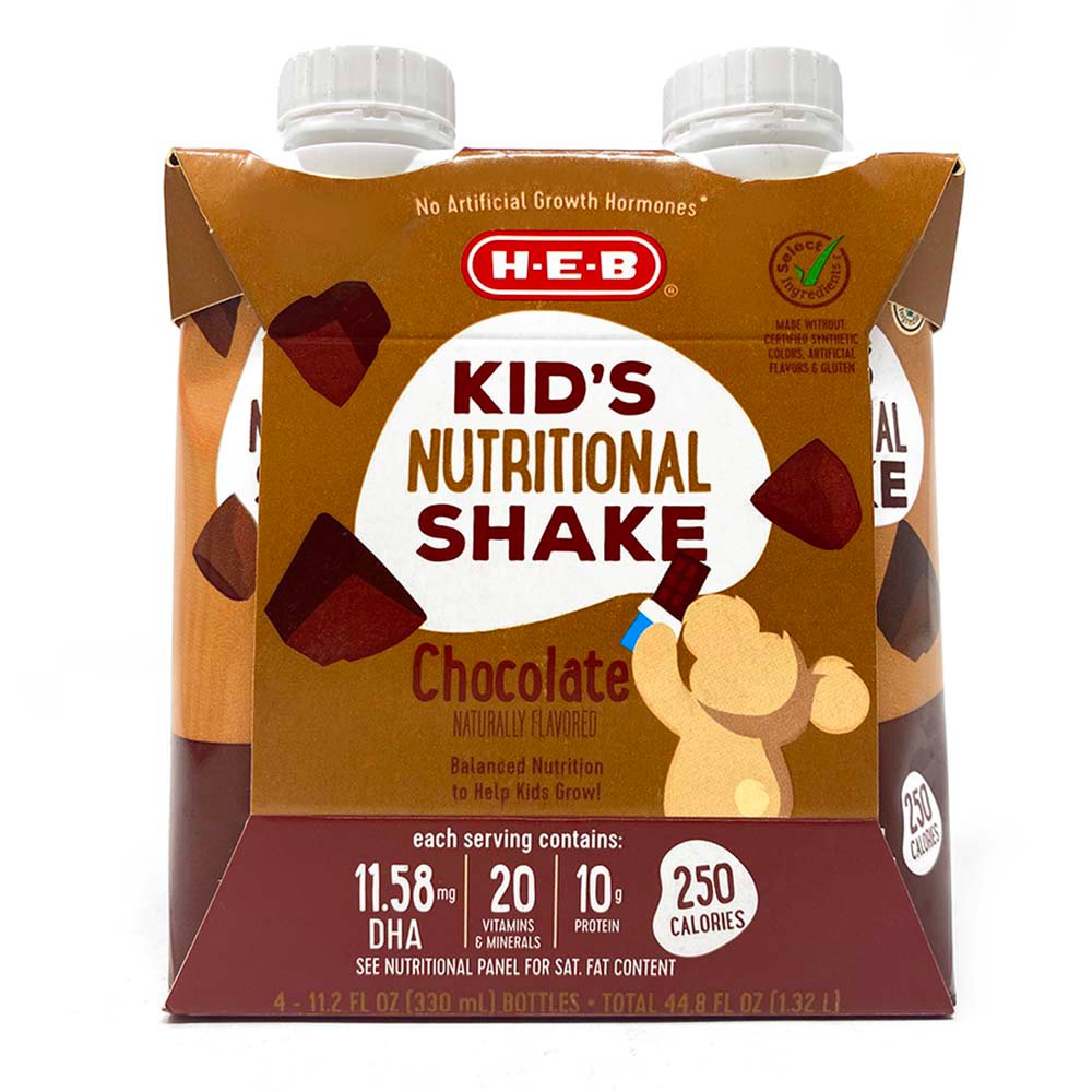 H-E-B Kid's Nutritional Shake - Chocolate - Shop Electrolytes & shakes ...