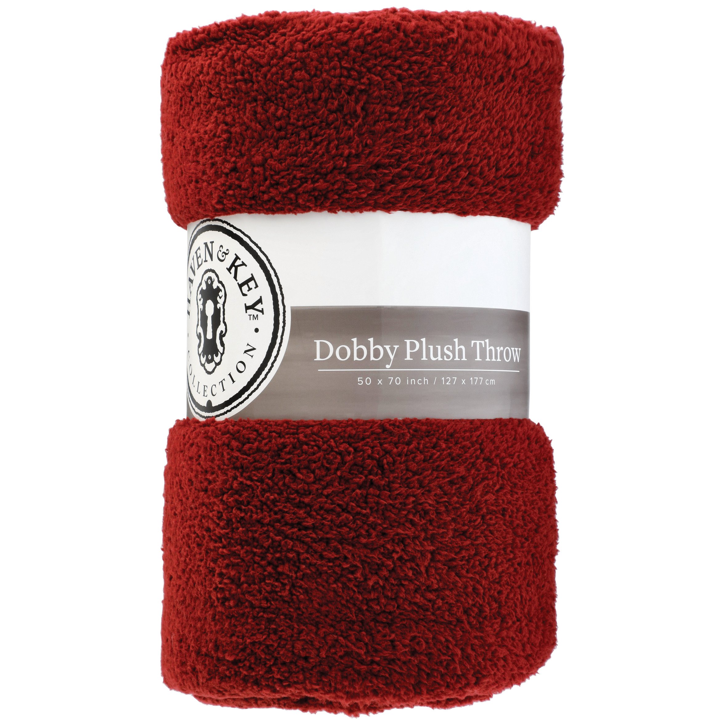 Haven & Key Burgundy Dobby Plush Throw - Shop Blankets & Throws at H-E-B