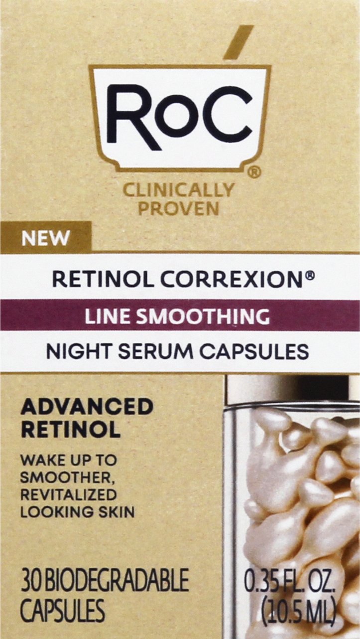 RoC Retinol Correxion Line Smoothing Night Serum Capsules - Shop Facial ...