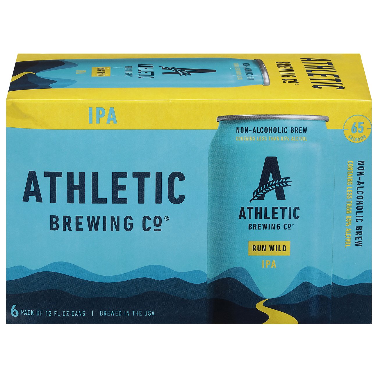Athletic Brewing Co. Non Alcoholic Run Wild IPA Craft Beer 6 pk Cans ...