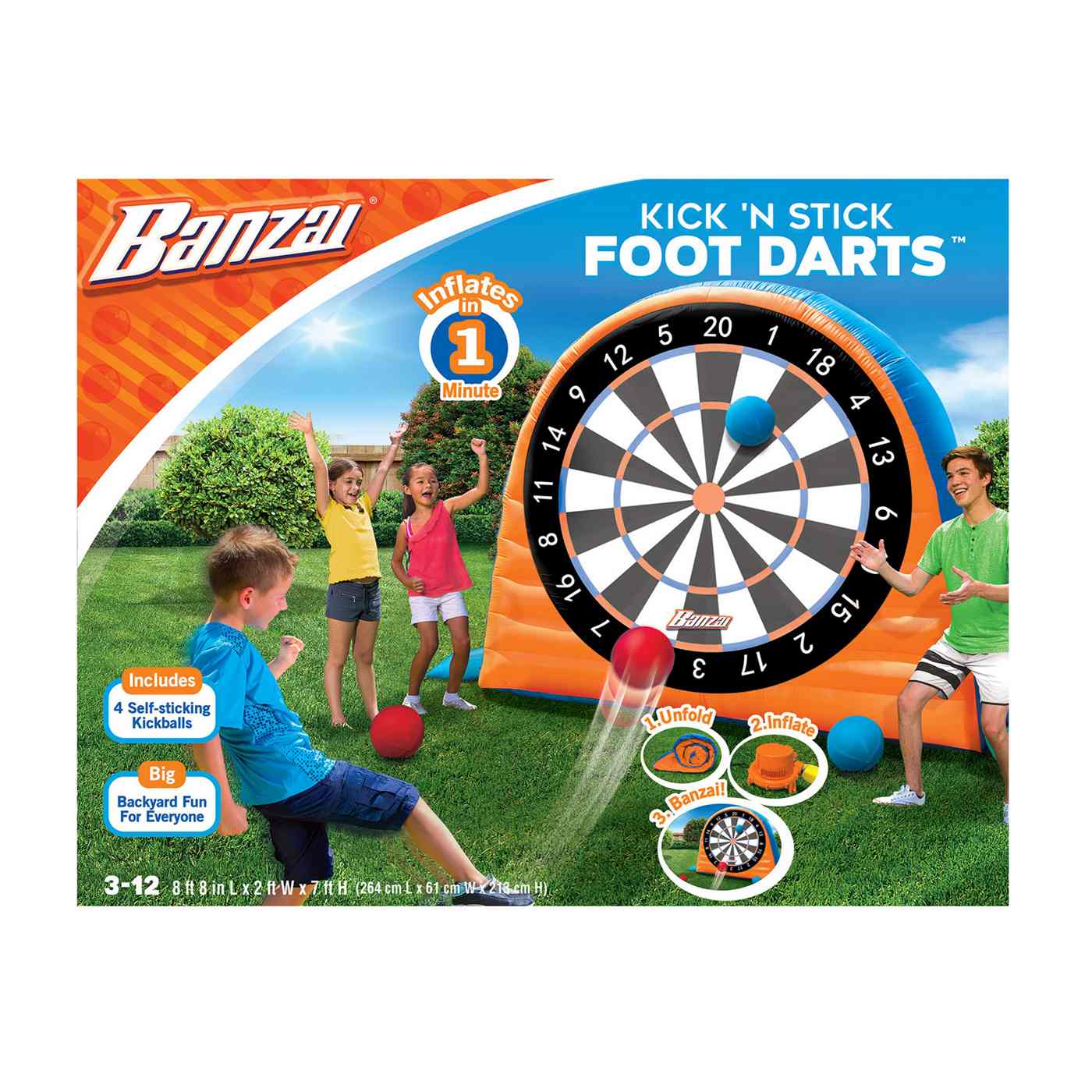 Banzai Kick'N Stick Foot Darts - Shop Yard & sandbox toys at H-E-B