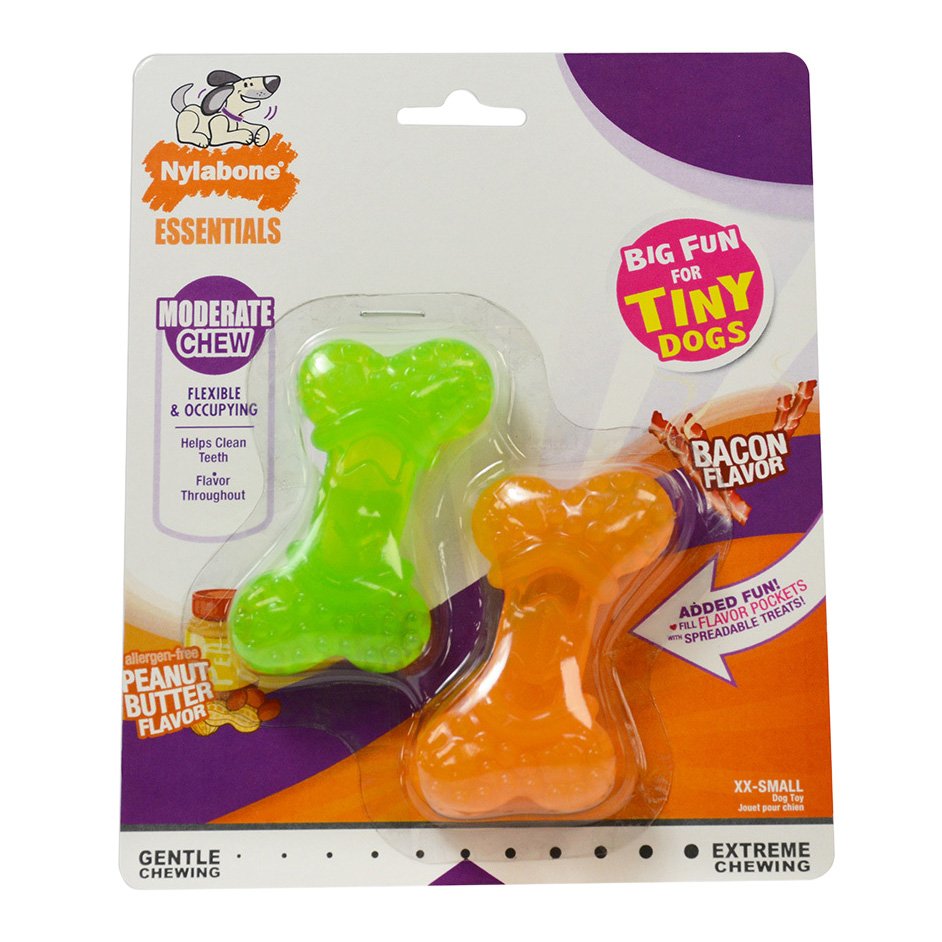 Nylabone Bacon Peanut Butter Moderate Chew Dog Toy - Shop Chew toys at ...