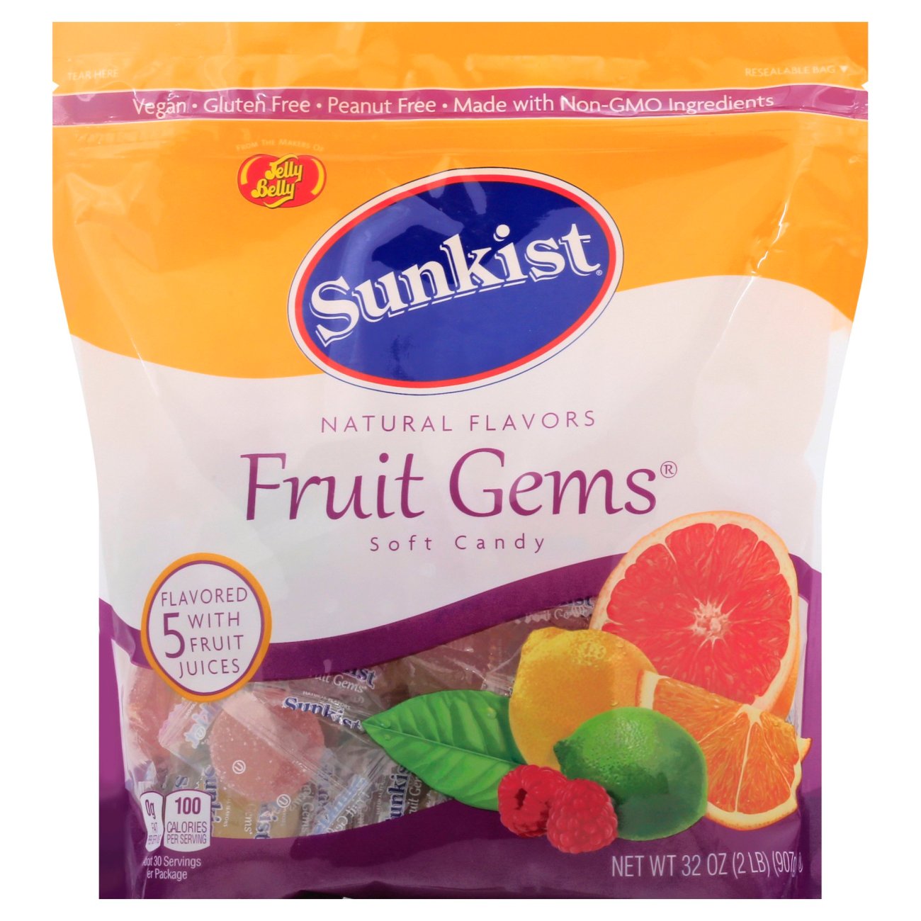 Sunkist Jelly Belly Fruit Gems Candy - Shop Candy at H-E-B